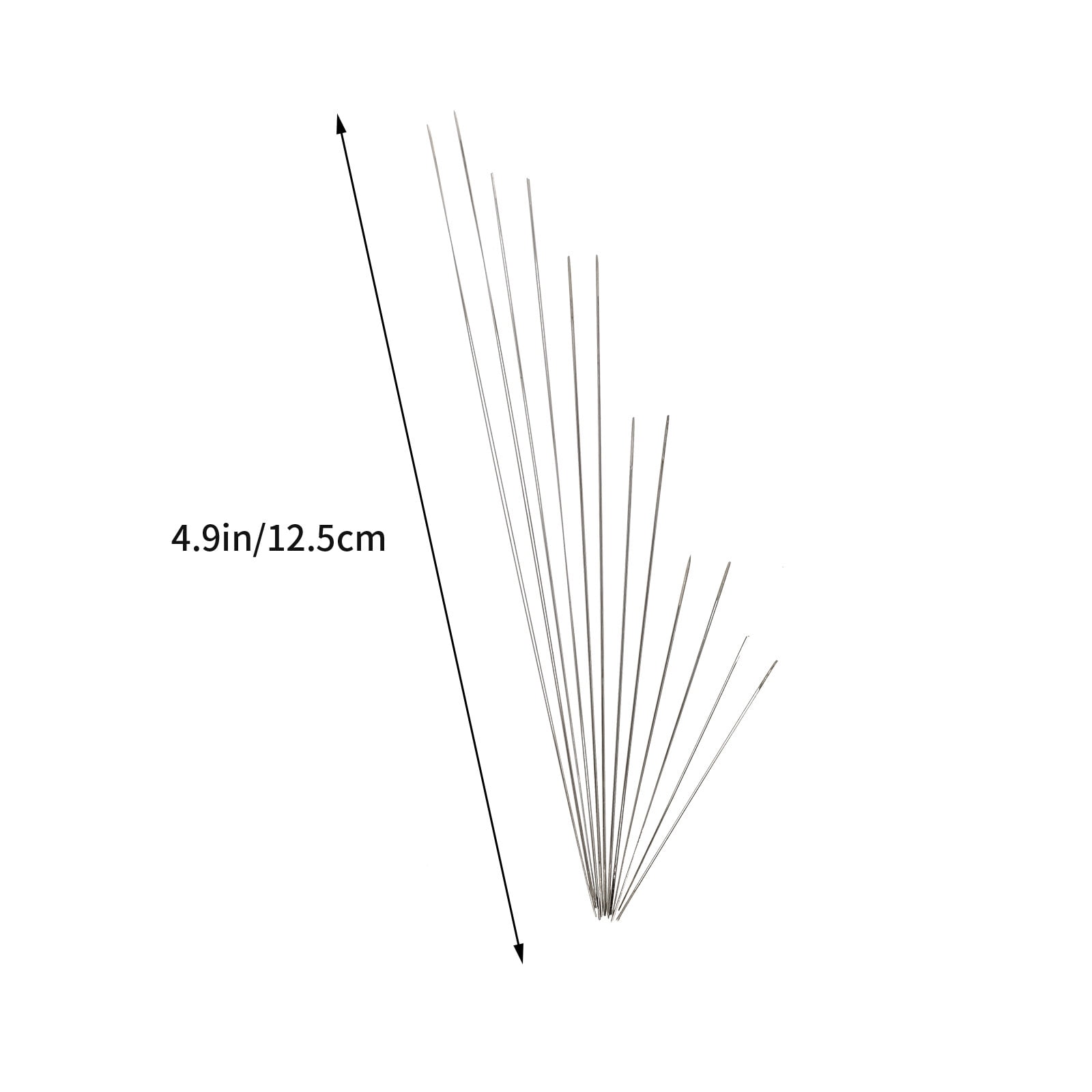 Stri 12 Pcs Beading Needles Thread Sewing Needles Opening Big Eye Bead ...