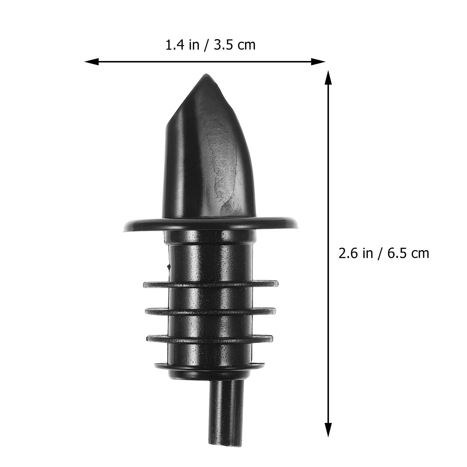 OUNONA Reusable Black Wine Pourers for Kitchen Use ABS Material Set of ...