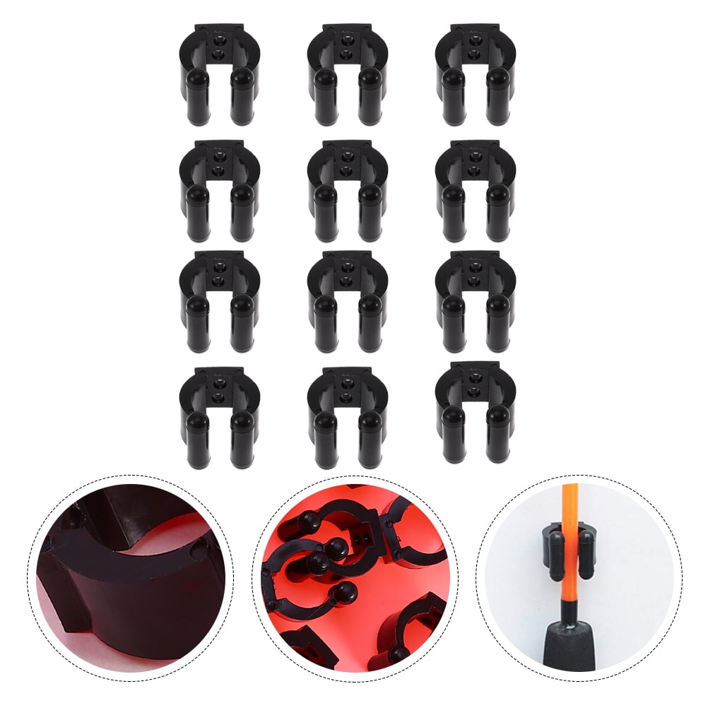 OUNONA 12PCS Plastic Fishing Rod Clips Pole Storage Racks Tools ...