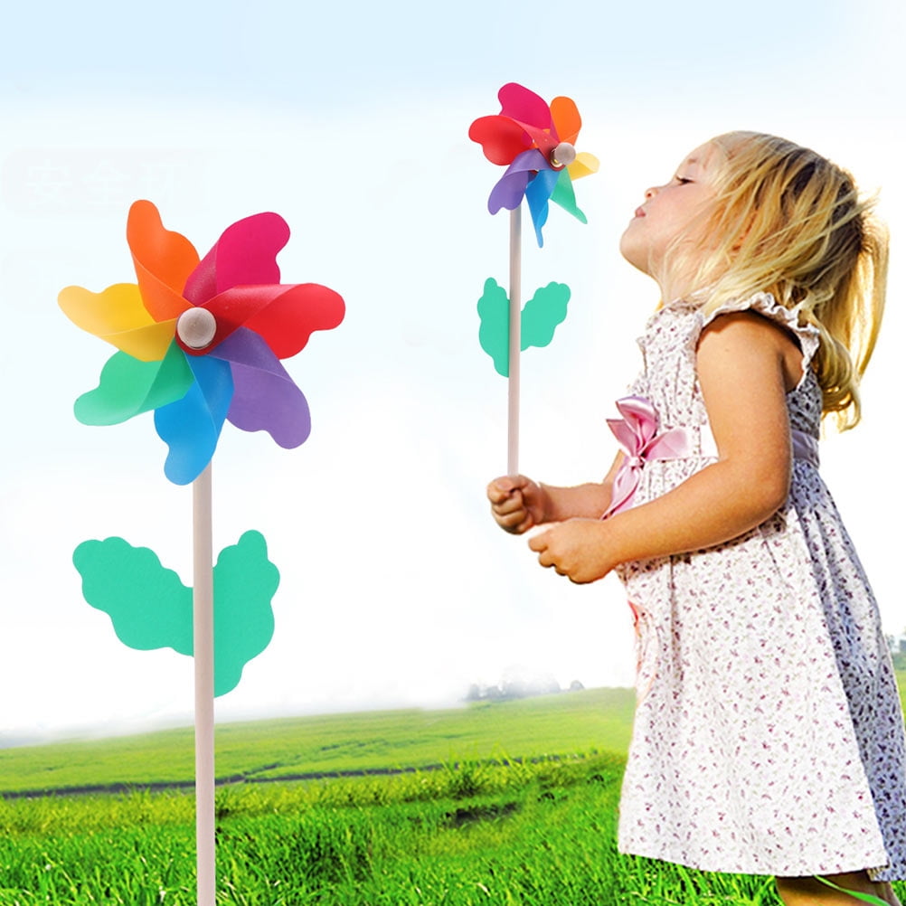 SASABAXI Plastic Windmill for Garden and Yard 12Pcs 9.82X4.72X2.95in ...