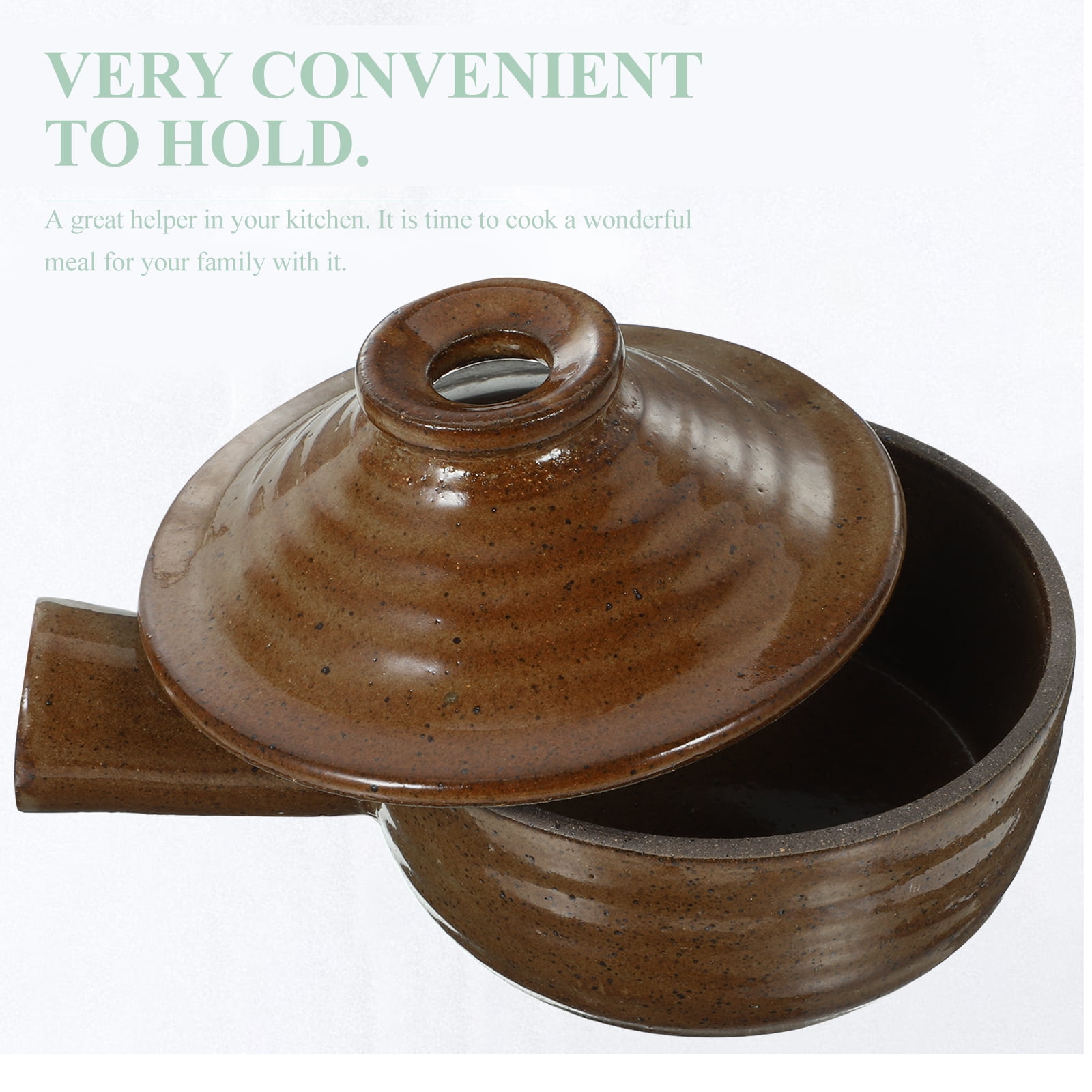 OUNONA 1 Set Crude Pottery Casserole with Lid for Microwave Oven ...