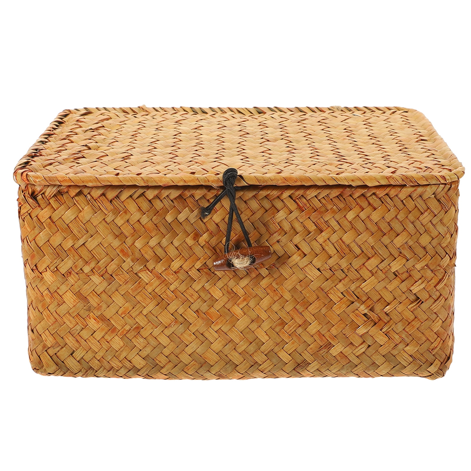 Stri 1Pc Seaweed Storage Box Seagrass Storage Case Handmade Woven ...