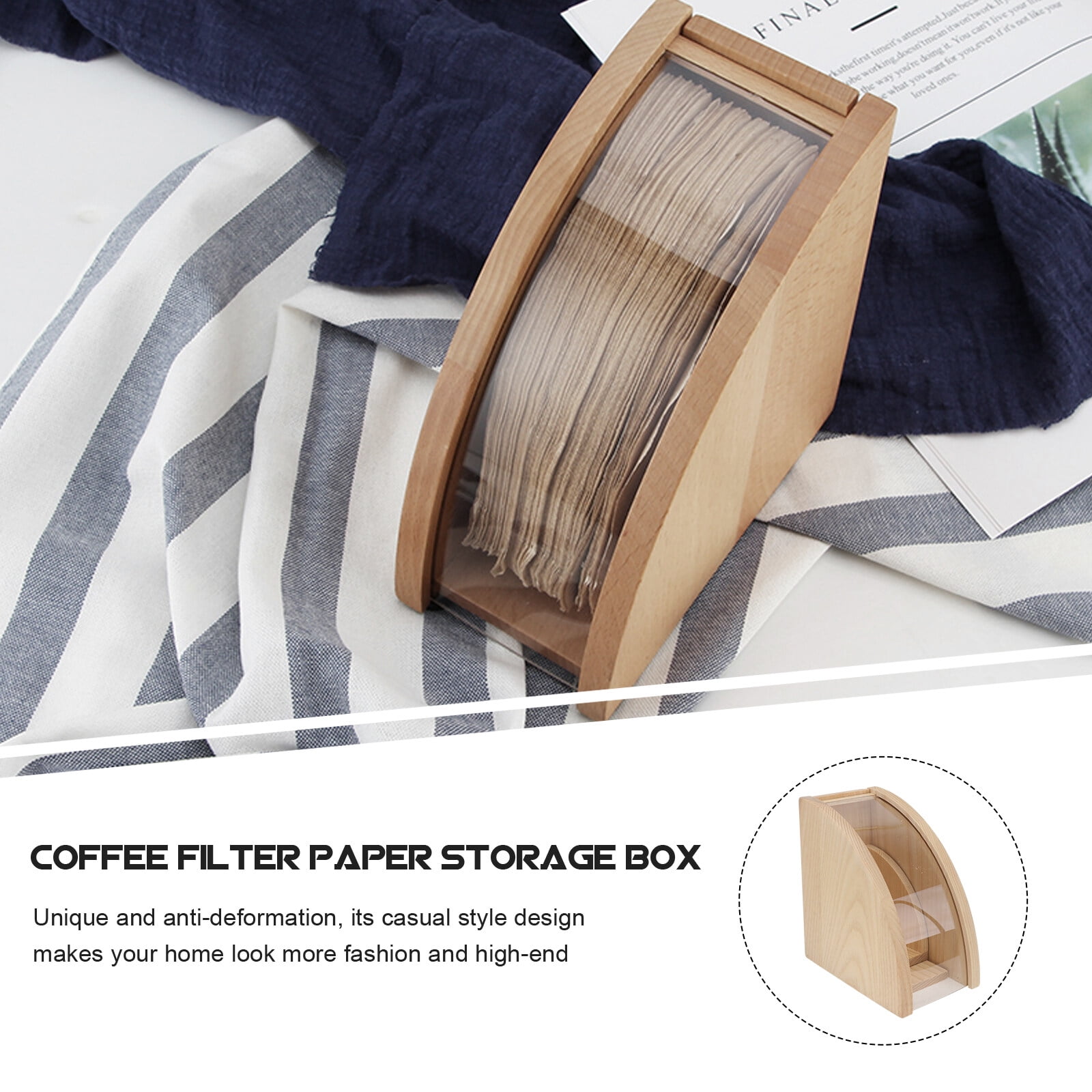 SASABAXI Coffee Filter Paper Dispenser 1Set - Walmart.com