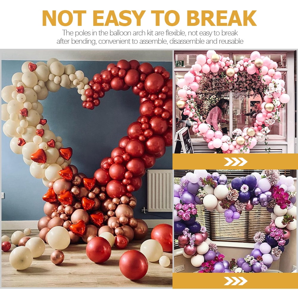 Stri 1Set Balloon Arch Kit Heart Shaped Balloon Arch Stands with Water ...