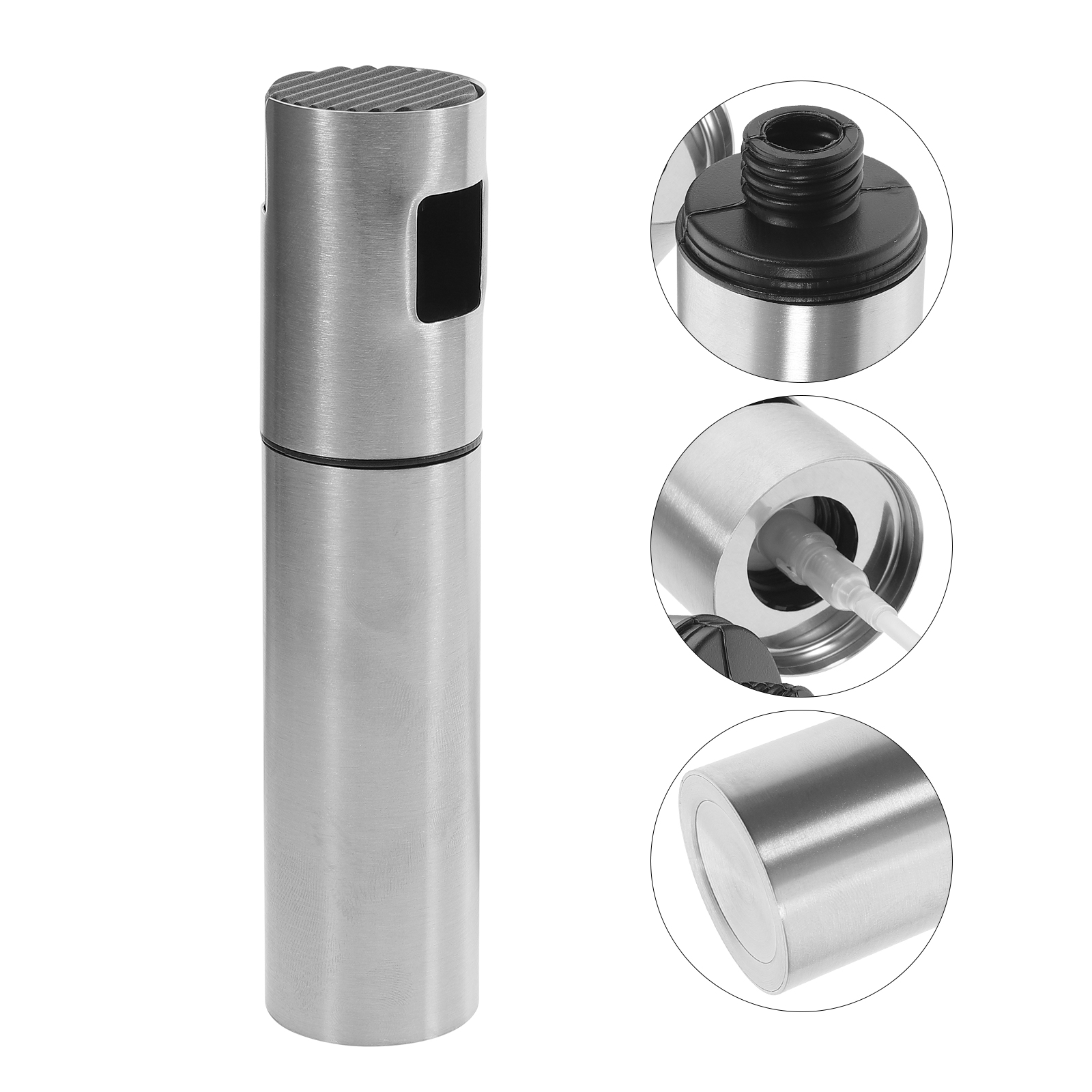 Stri 1pc 100ML 304 Stainless Steel Oil Bottle Press Type BBQ Oil ...
