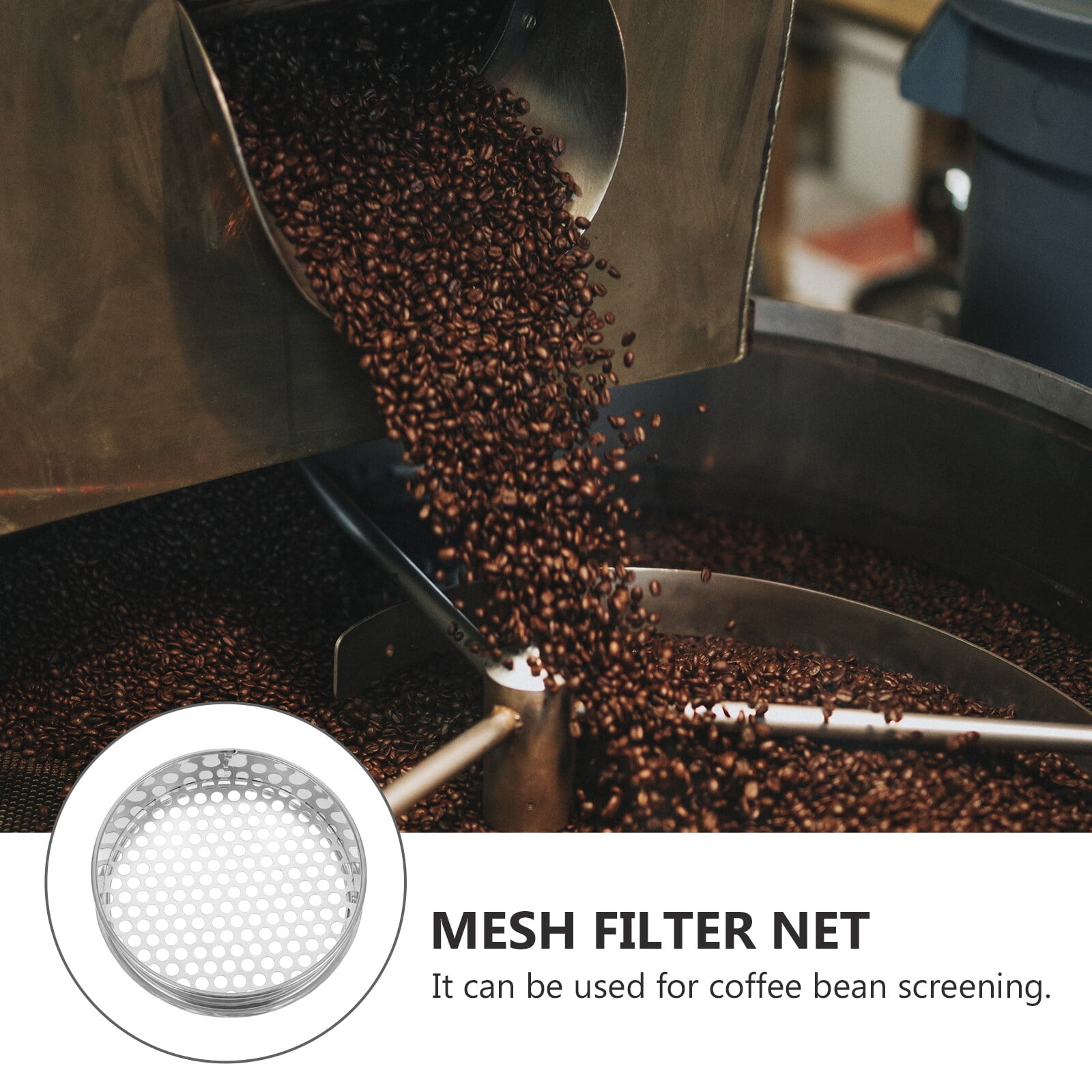 Stri 1pc 20cm Soil Sifter Stainless Steel 10MM Round Hole Soil ...