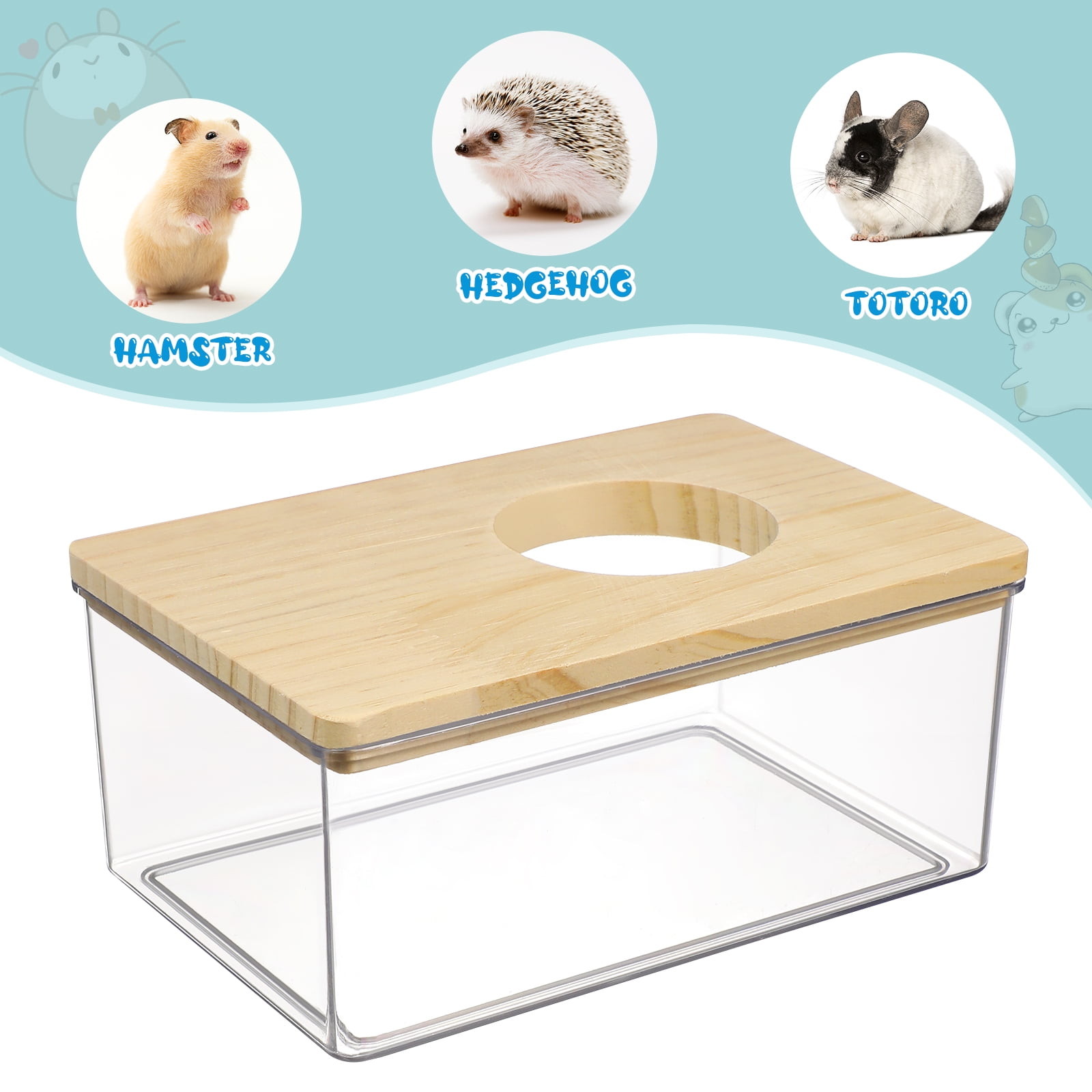 1pc Acrylic Sandbox for Hamster Bath Container and Chinchilla Toilet ...