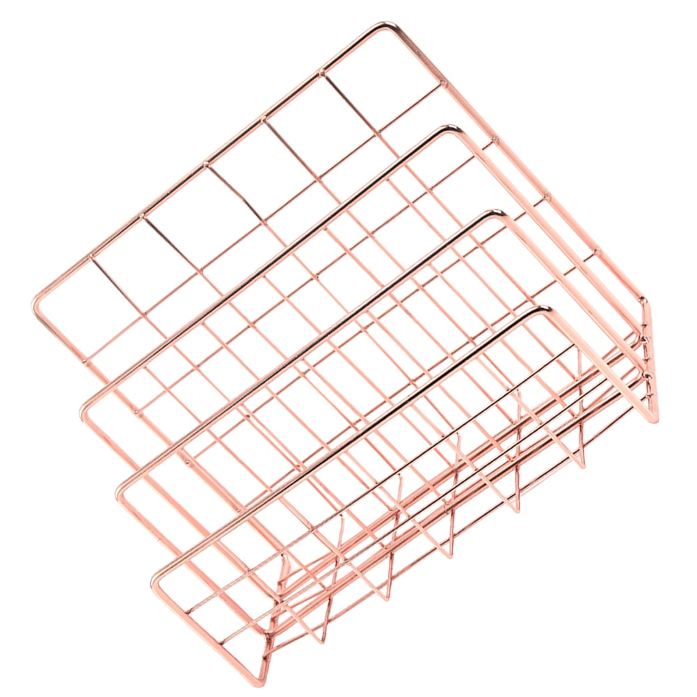 Stri 1pc Desktop File Document Letter Iron Organizer Rack Office ...