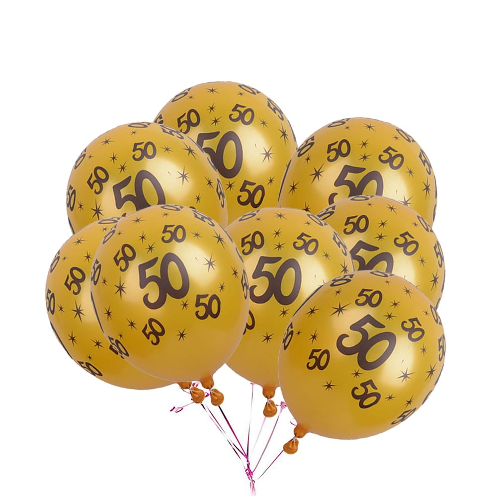 Stri 20Pcs 12 Inch Latex Balloons Number 50 Party Rubber Balloon for ...