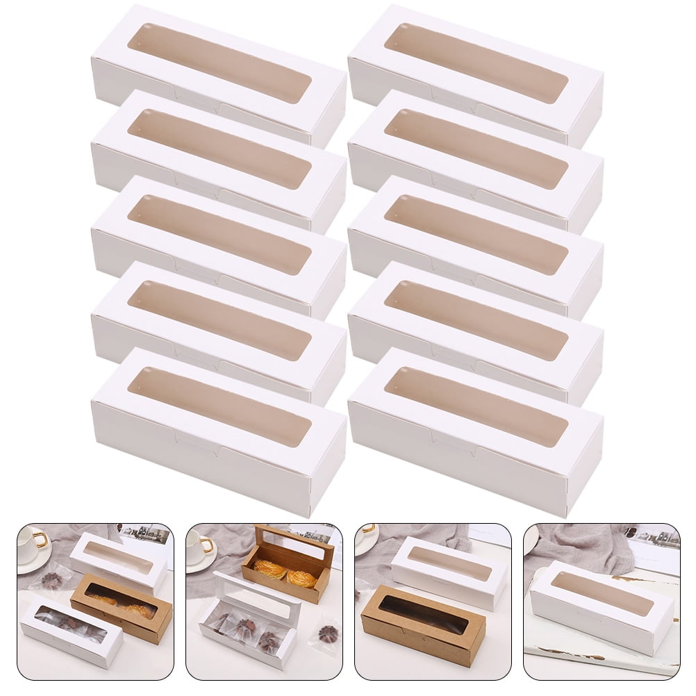Stri 20Pcs Rectangle Baking Box Paper Cake Box Dessert Packing Box ...