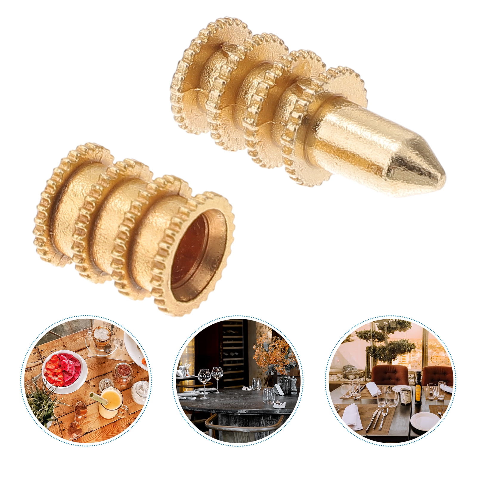 Stri 20pcs Table Bolt Sleeve Connectors Zinc Alloy Table Leaf Dowel Pin ...