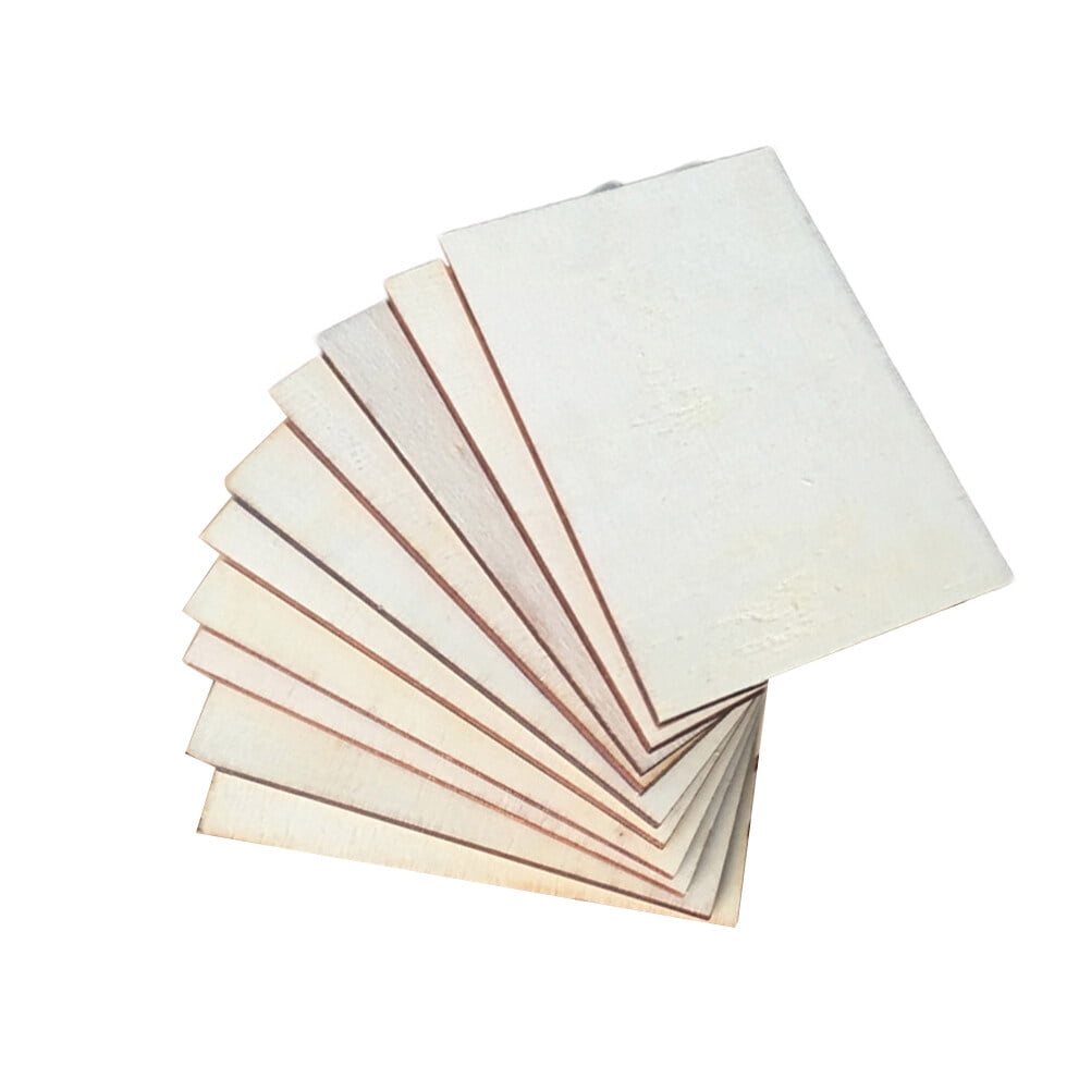 Stri 24Pcs 7x4.9x0.3cm Environmental Wooden Slices Right Angle ...