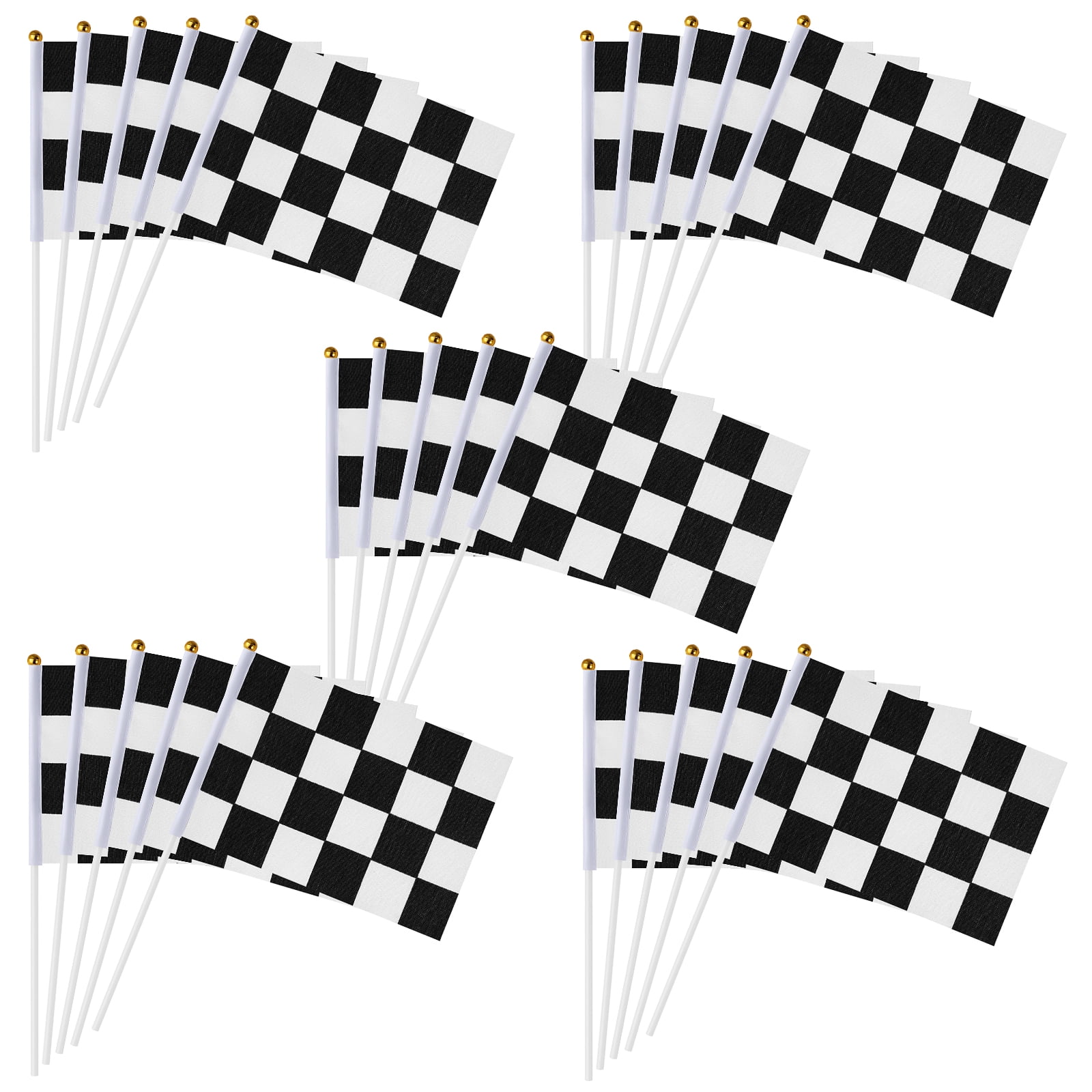 Stri 25pcs Sports Events Flags Checkered Race Flags Polyester Flags ...
