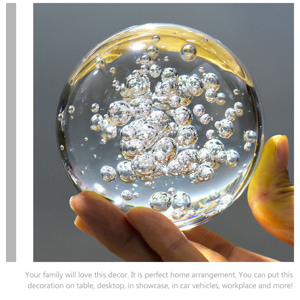 Stri 2Pcs Glass Balls Glass Bubble Balls Round Balls Decorative ...