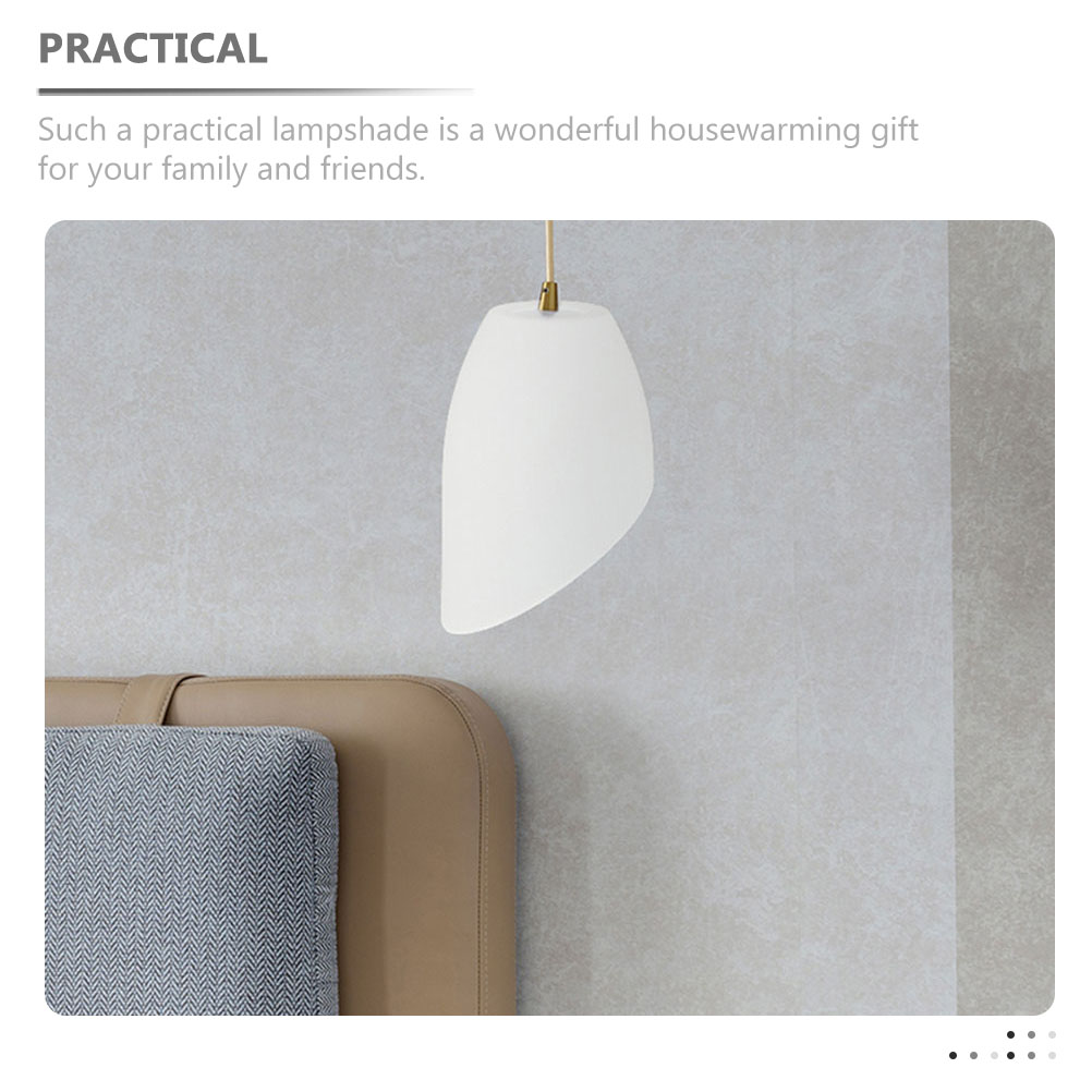 White Plastic Lamp Shade for Home Use with Flat Head Design and Gentle ...