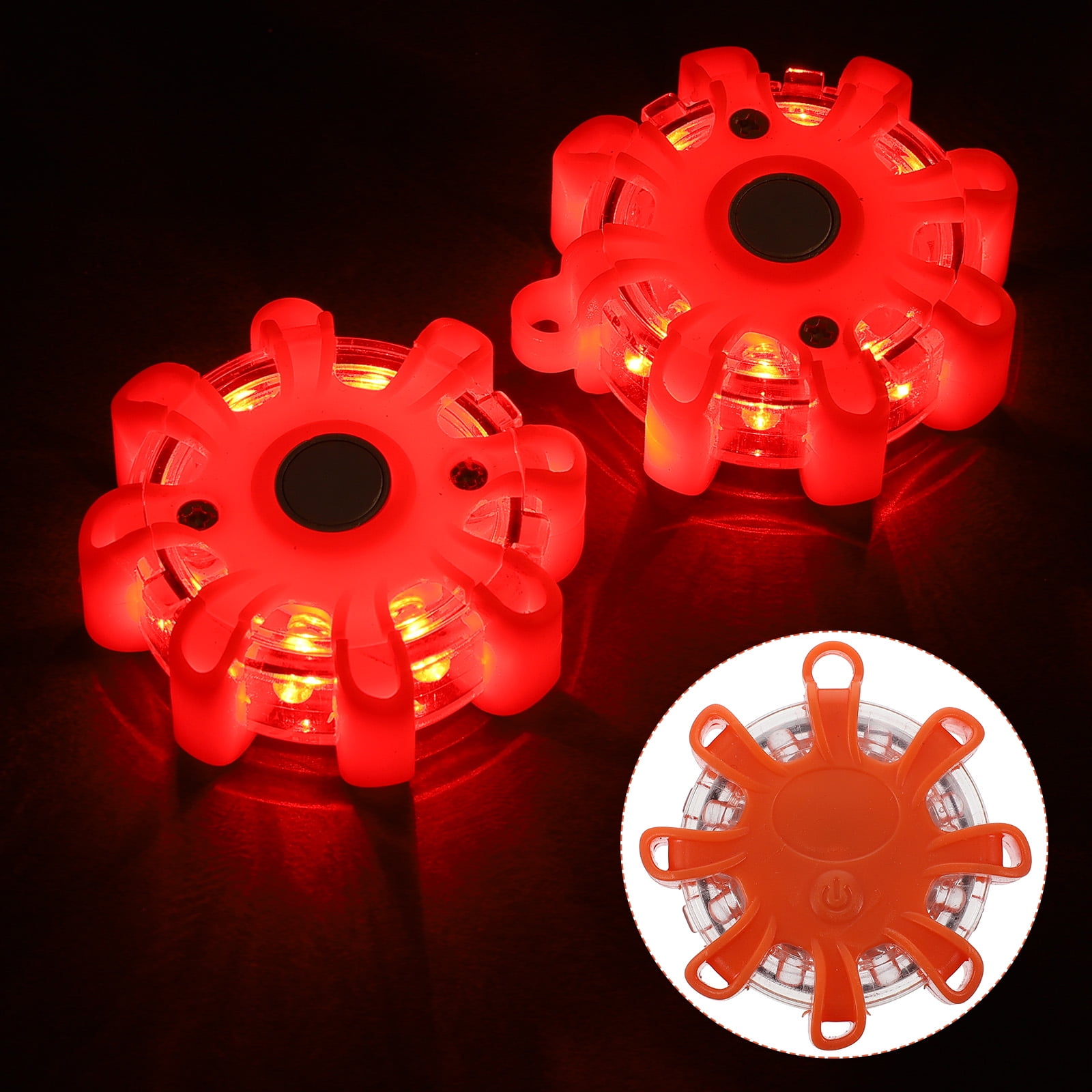 Stri 2Pcs LED Road Flares Emergency Beacon Safety Flare Flashing ...