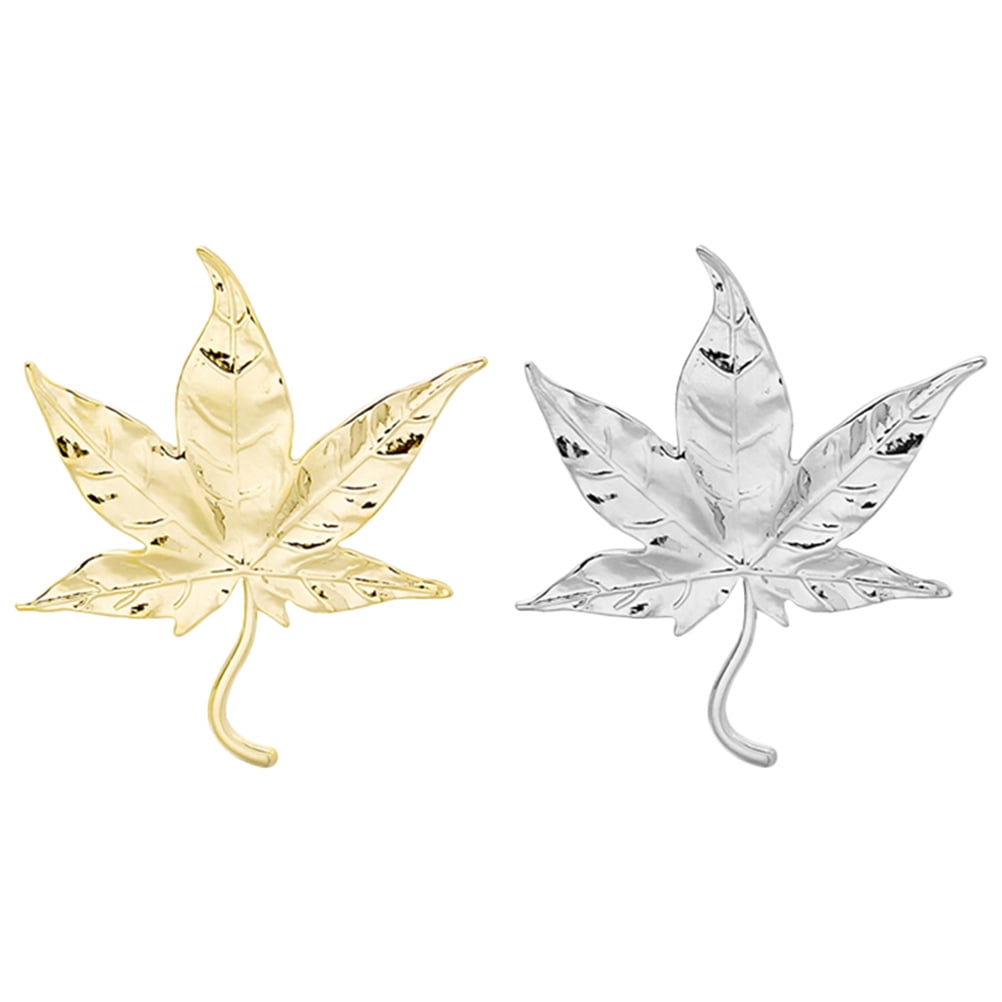 Stri 2Pcs Maple Leaf Brooches Creative Leaf Shaped Brooches Clothing ...