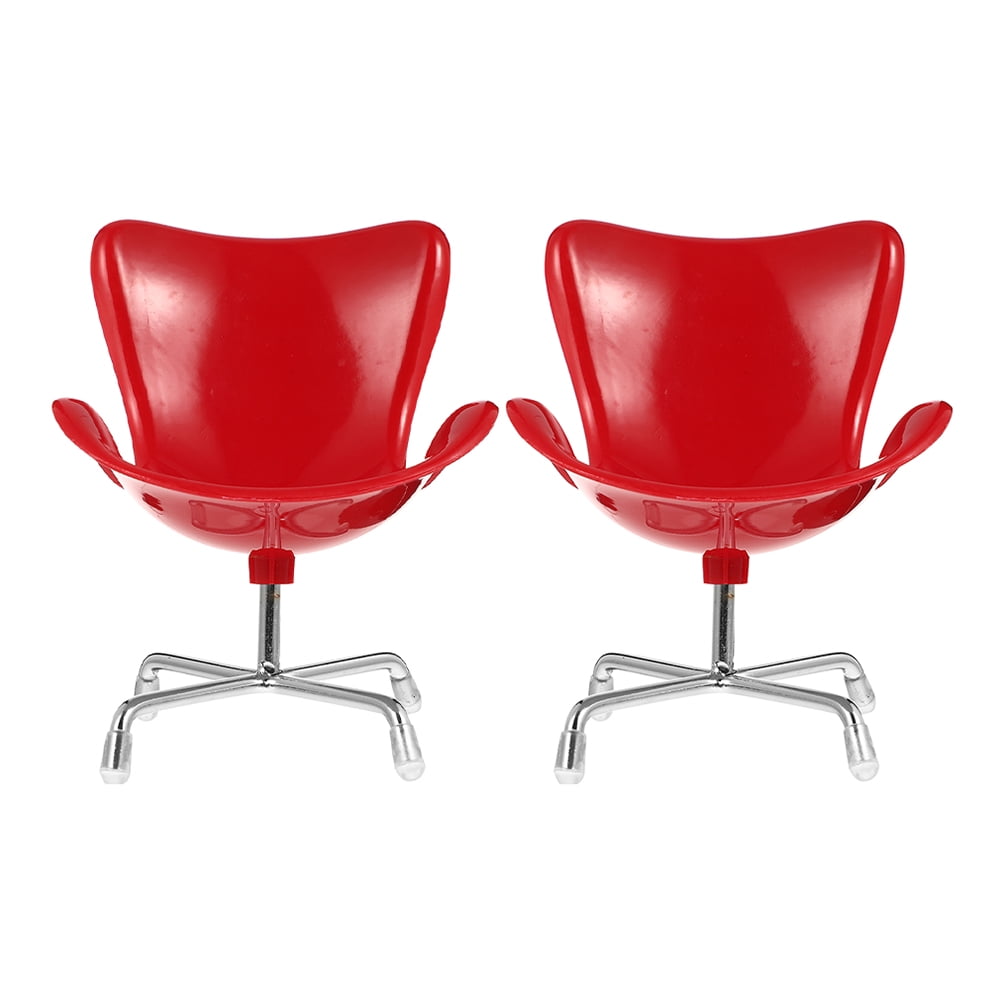 SASABAXI Dollhouse Furniture Red Miniature Chairs For Miniature Scene ...