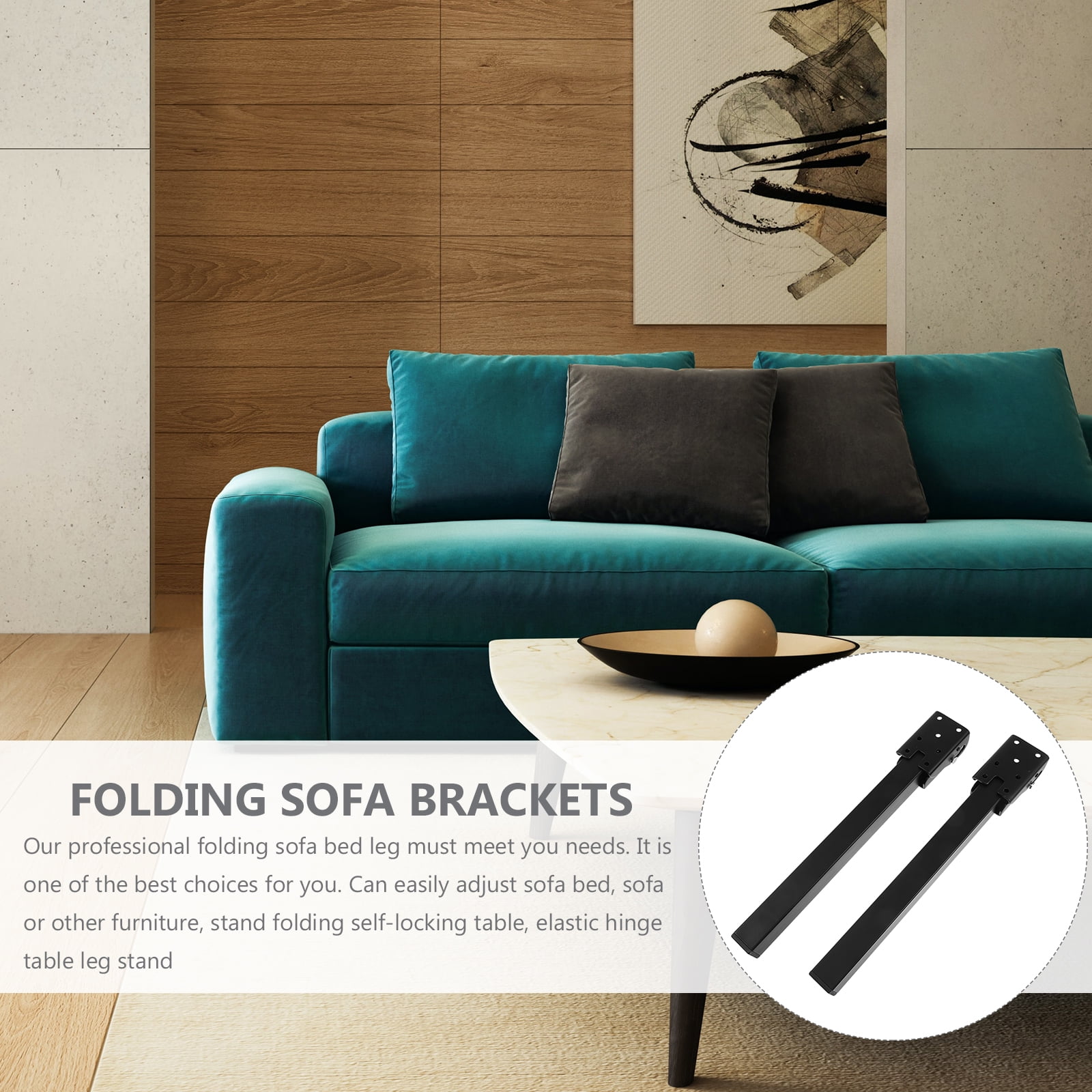 Stri 2pcs Folding Sofa Brackets Self-Locking Hinge Legs Fittings ...