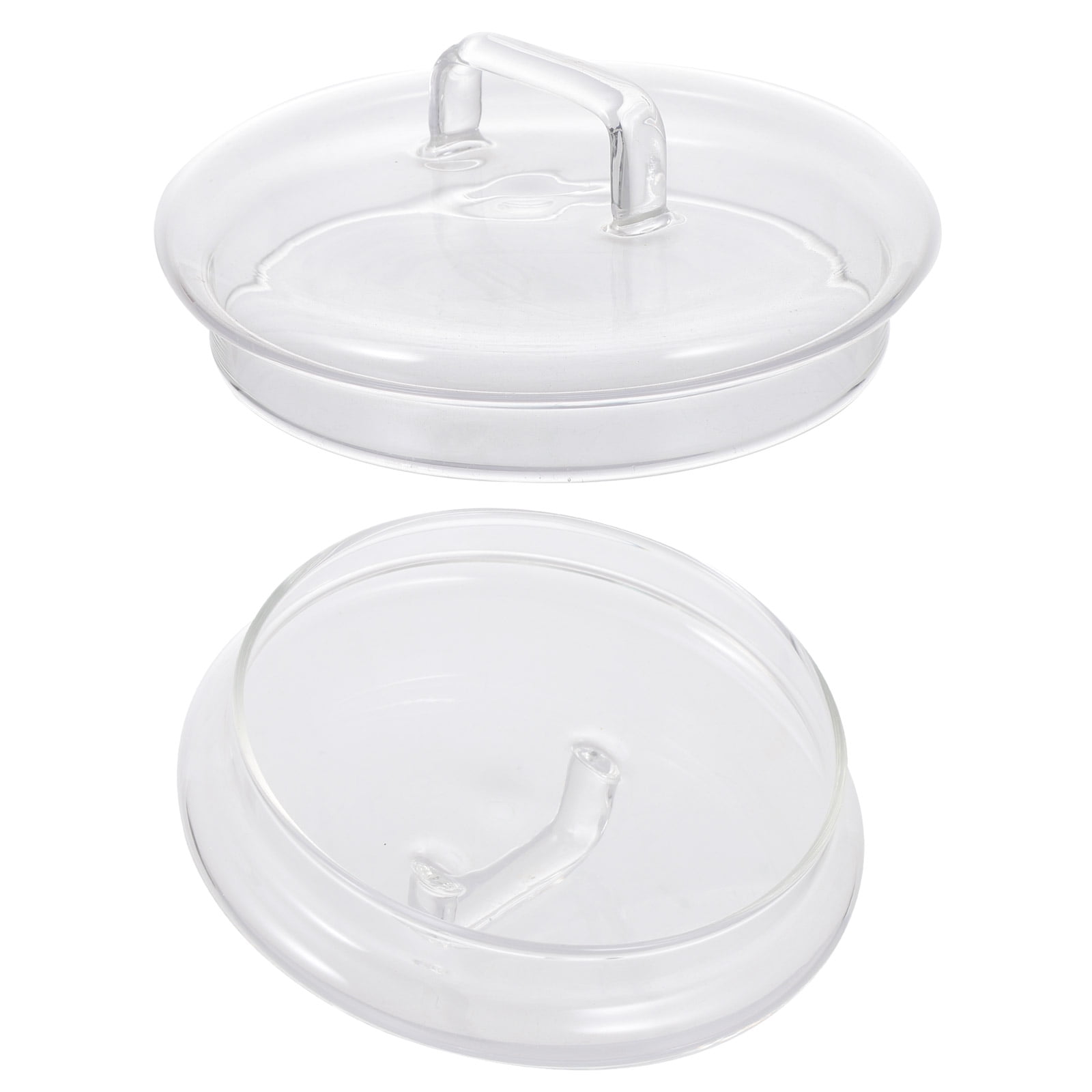 Stri 2pcs Kitchen Glass Storage Jar Covers Replacement Glass Lids ...