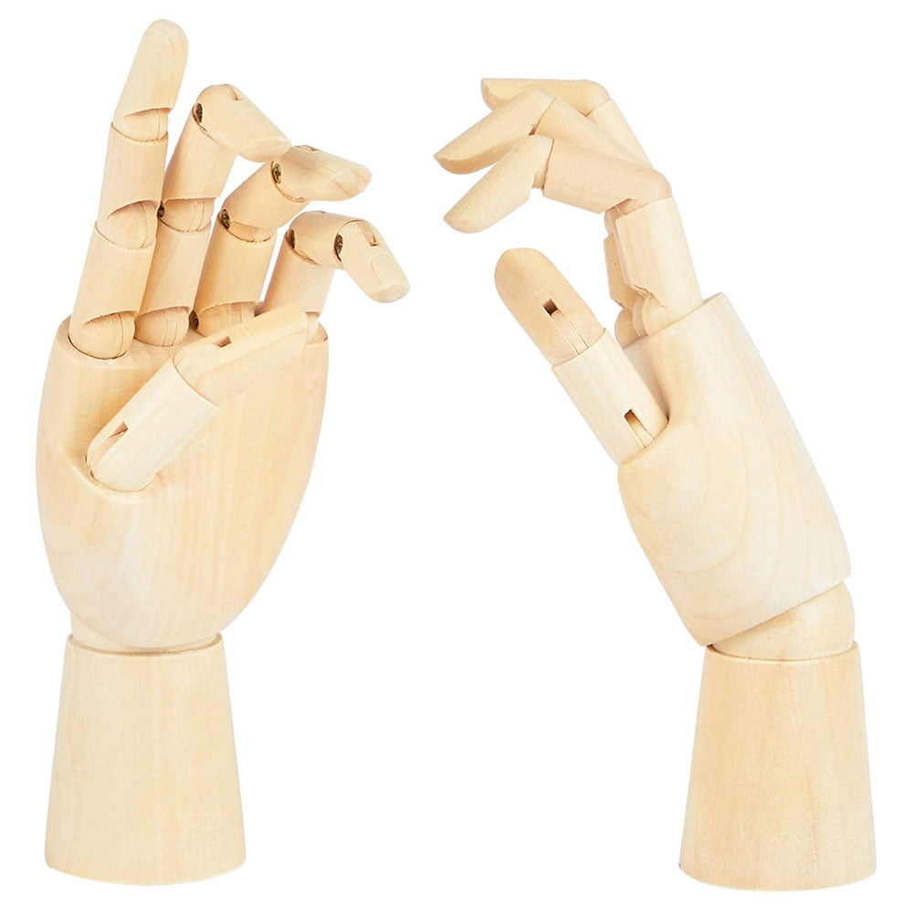 OUNONA 2pcs Adjustable Joint Puppet Left and Right Hand Models for ...