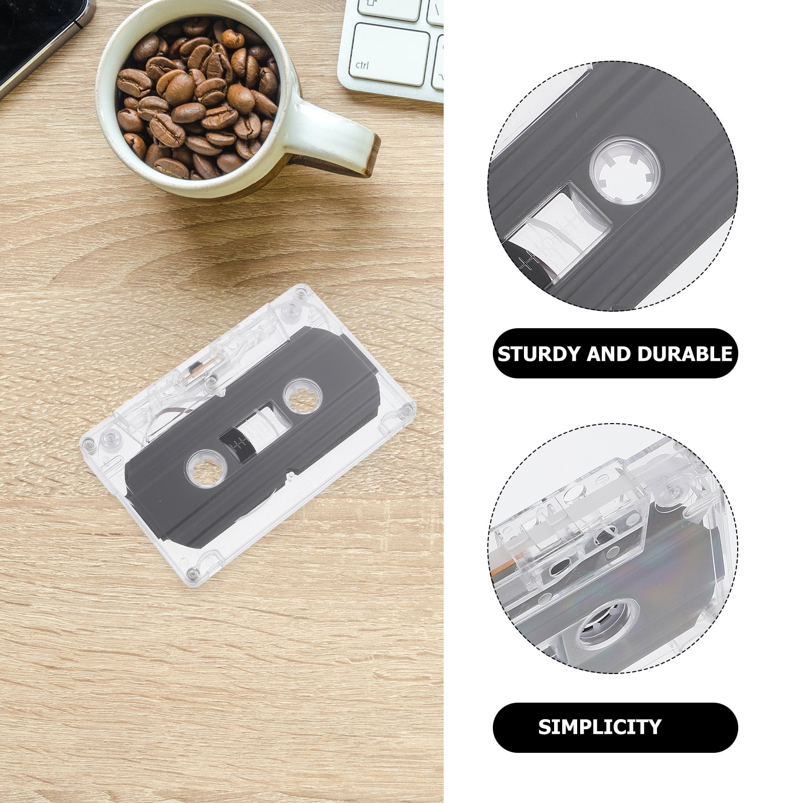 Stri 2pcs Replacement Cassette Tape 30 Min Recording Time Tape ...