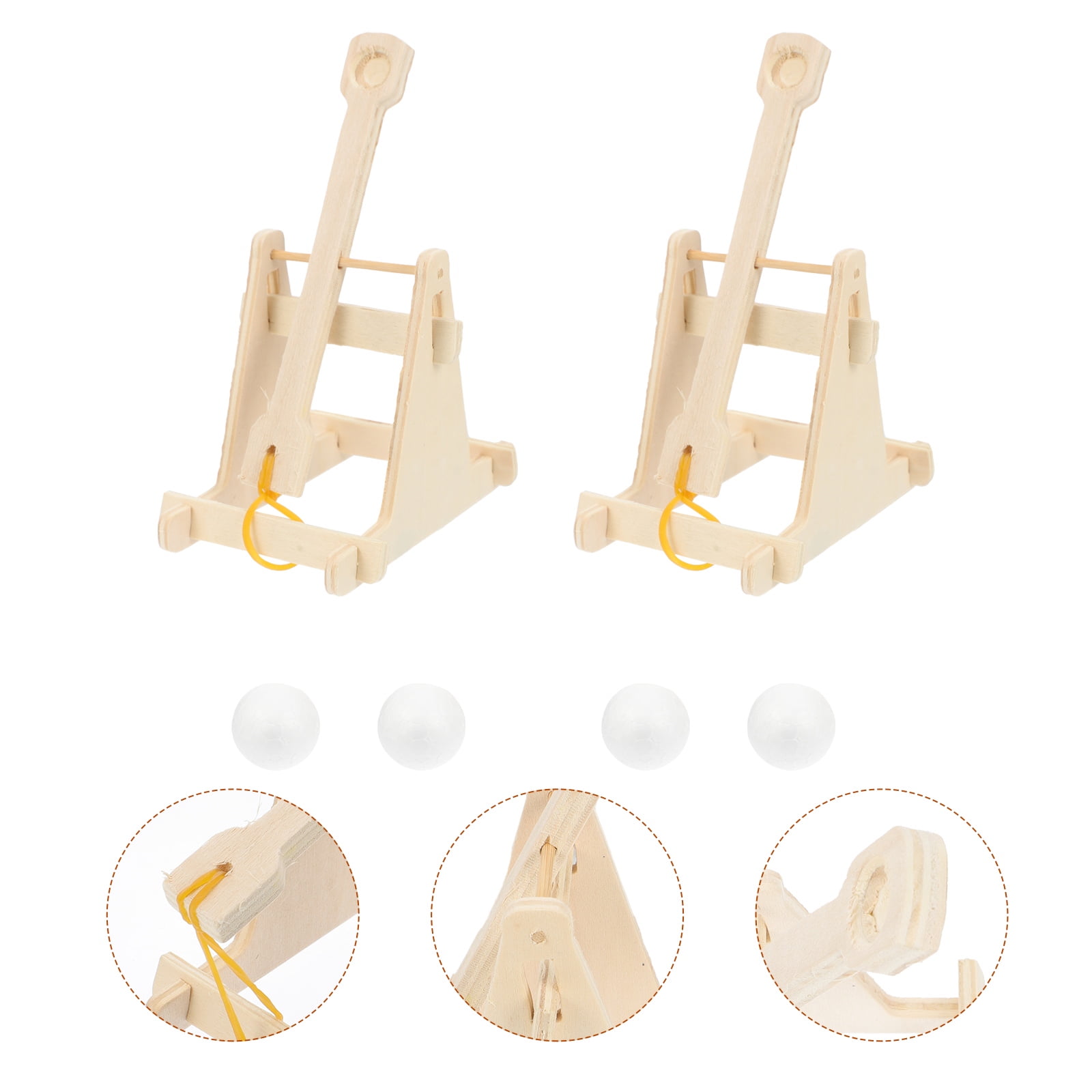 Stri 2pcs STEM Science Learning Kit Children DIY Catapult Car Toy ...