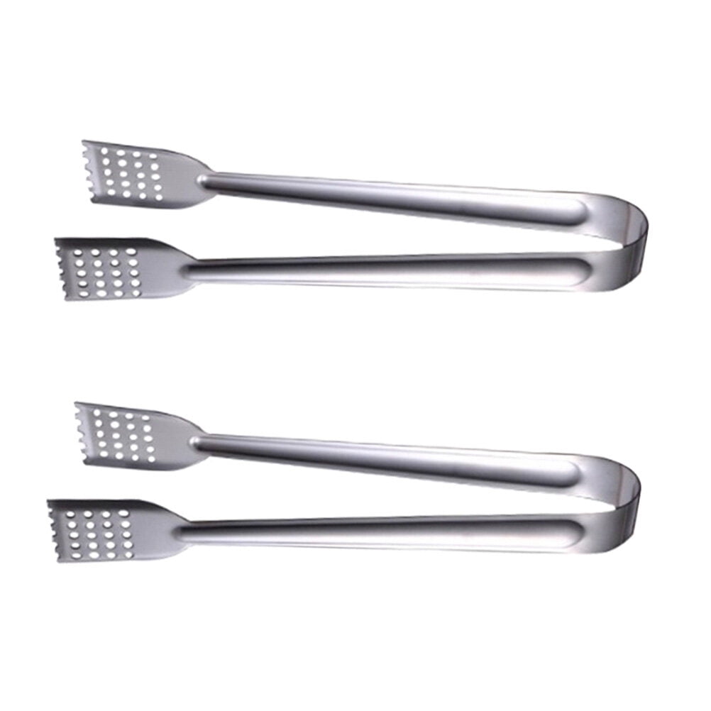 Stri 2pcs Stainless Steel Flat Head Food Clip Multifunction Bread Tong ...