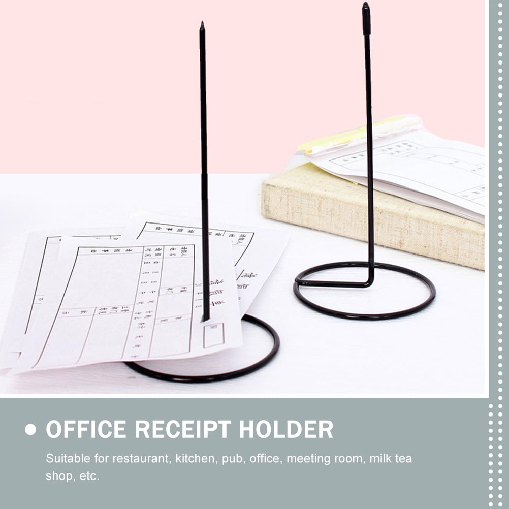 Stri 2pcs Stainless Steel Receipt Holders Check Holders Desktop ...