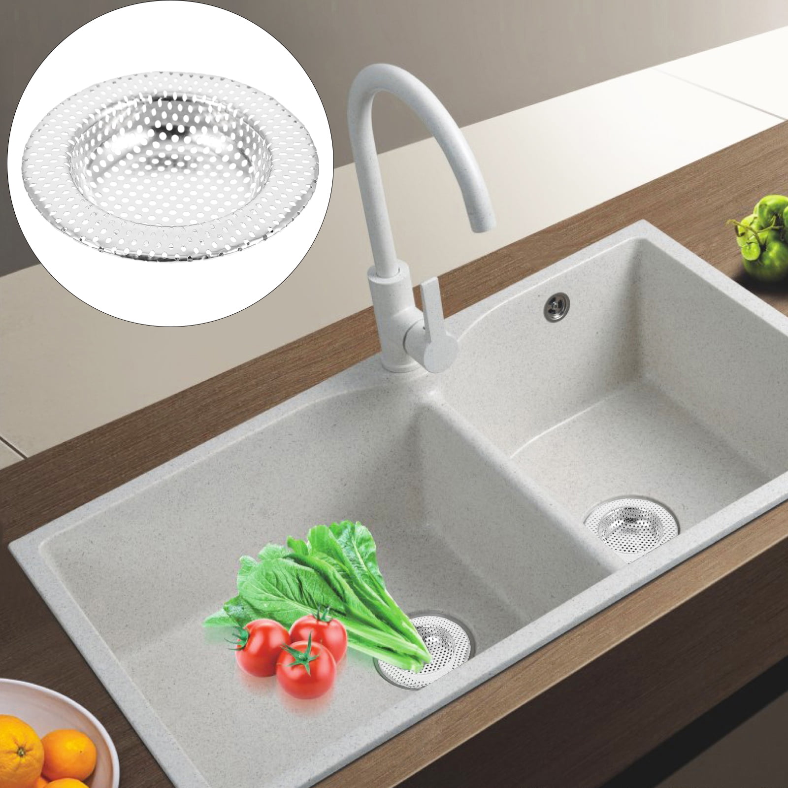 Stri 2pcs Strainer Trap Filter Kitchen Sink Strain Cover Utility Sink ...