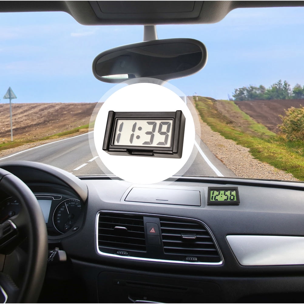 Stri 3 Pcs Car Clocks Mini Mute Clocks Desktop Digital Clocks ...