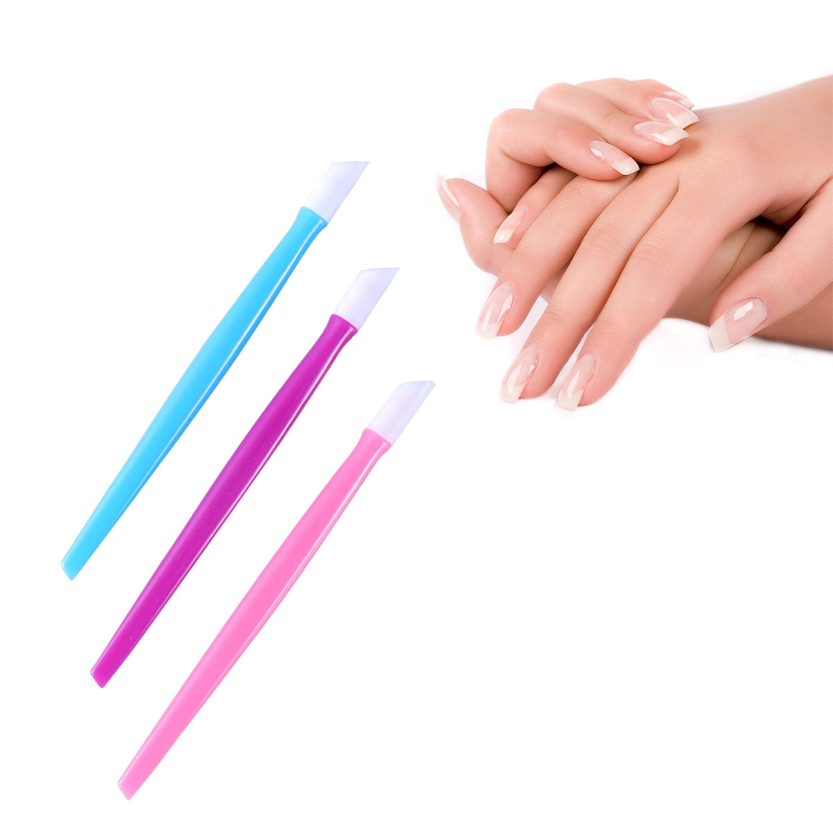 Stri 30 Pcs Plastic Nail Art Tools Nail Cuticle Dead Skin Pusher ...