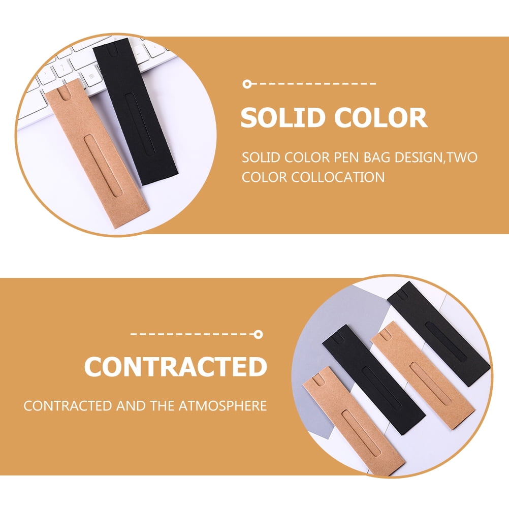 OUNONA 30 Pieces Assorted Color Paper Pen Bags for Student Portable ...