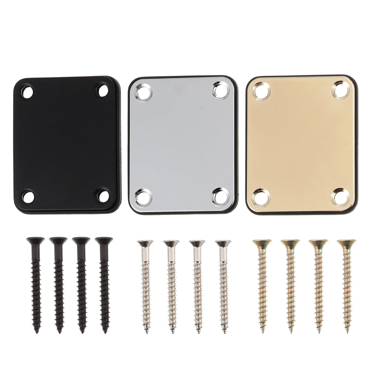 Stri 3PCS Guitar Neck Plate Replacement Alloy Neck Joint Mounting Plate ...