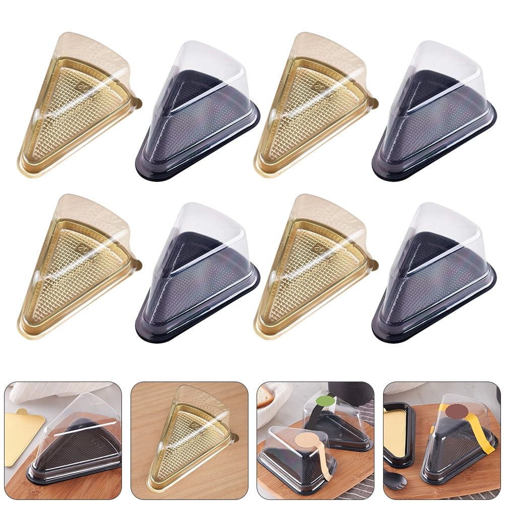 Stri 40Pcs Cake Slice Boxes Useful Cake Slice Containers Plastic Cakes ...
