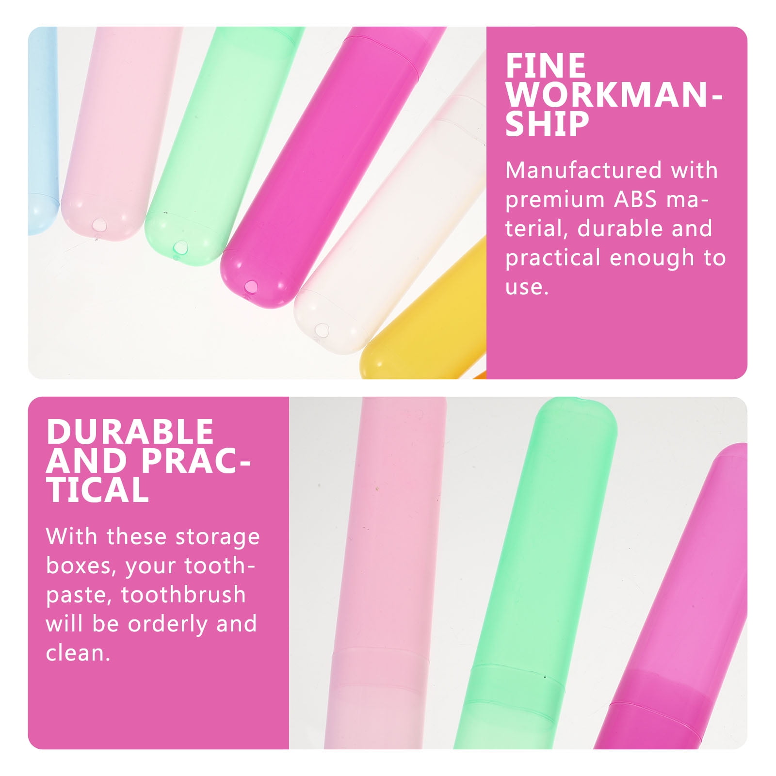 Stri 40Pcs Convenient Storage Containers for Toothbrush Toothpaste ...