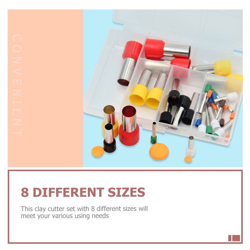 OUNONA Practical Round Polymer Cutters for DIY Use 40Pcs Assorted Color ...