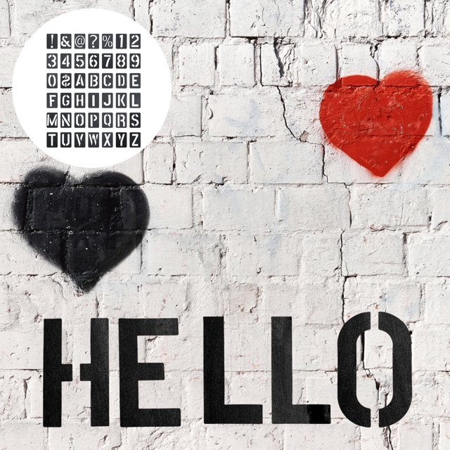 Black Plastic Alphabet Stencils for DIY Craft Projects 42pcs Reusable ...