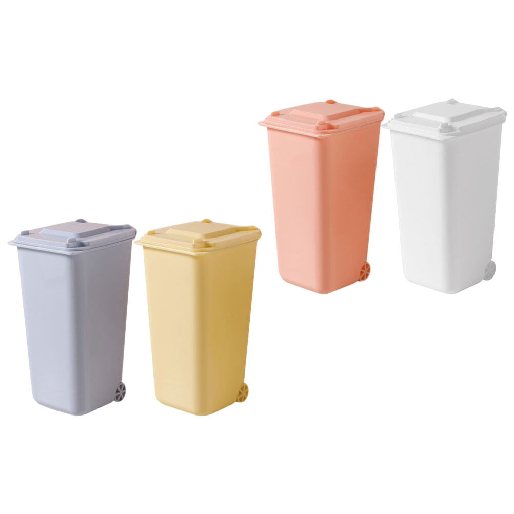 OUNONA 4Pcs Blue Trash Can With Impact Resistant Material For Waste ...