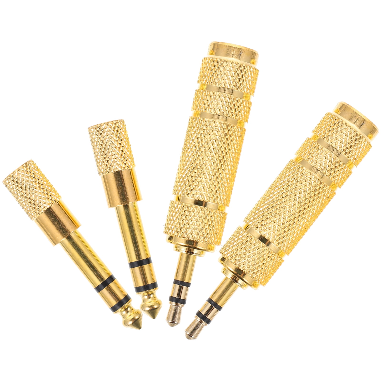 Stri 4pcs Stereo Headphone Adapters 6.5mm to 3.5mm Adapter for Audio ...