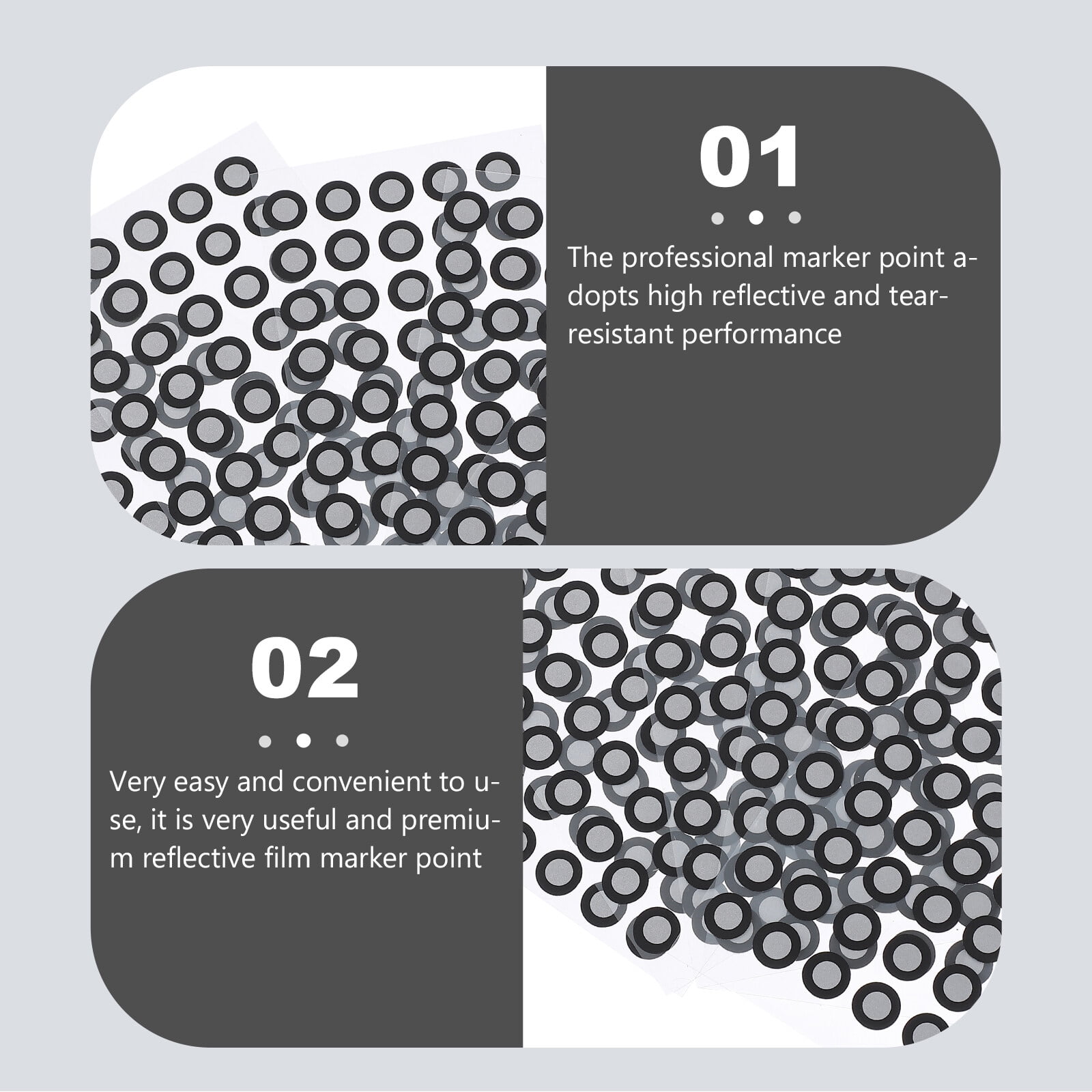 Stri 5 Sheets Reference Marker Point 3D Scanner Reflective Film Marking ...