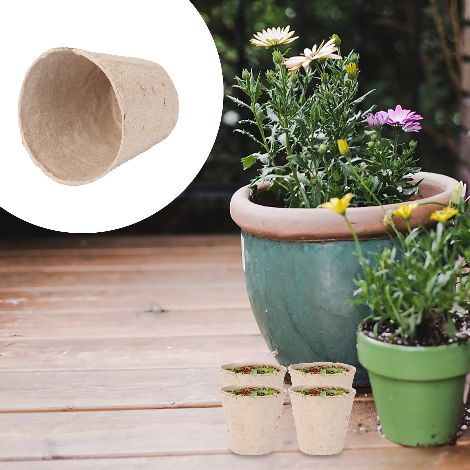 Stri 50 Pack Paper Pulp Nursery Pots, Nursery Pots, Cups, Biodegradable ...