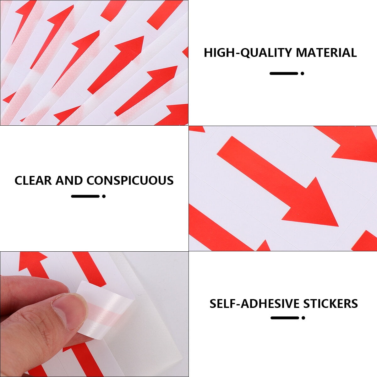Stri 500Pcs Red Arrow Sticker Creative Upward Label Clear Direction ...