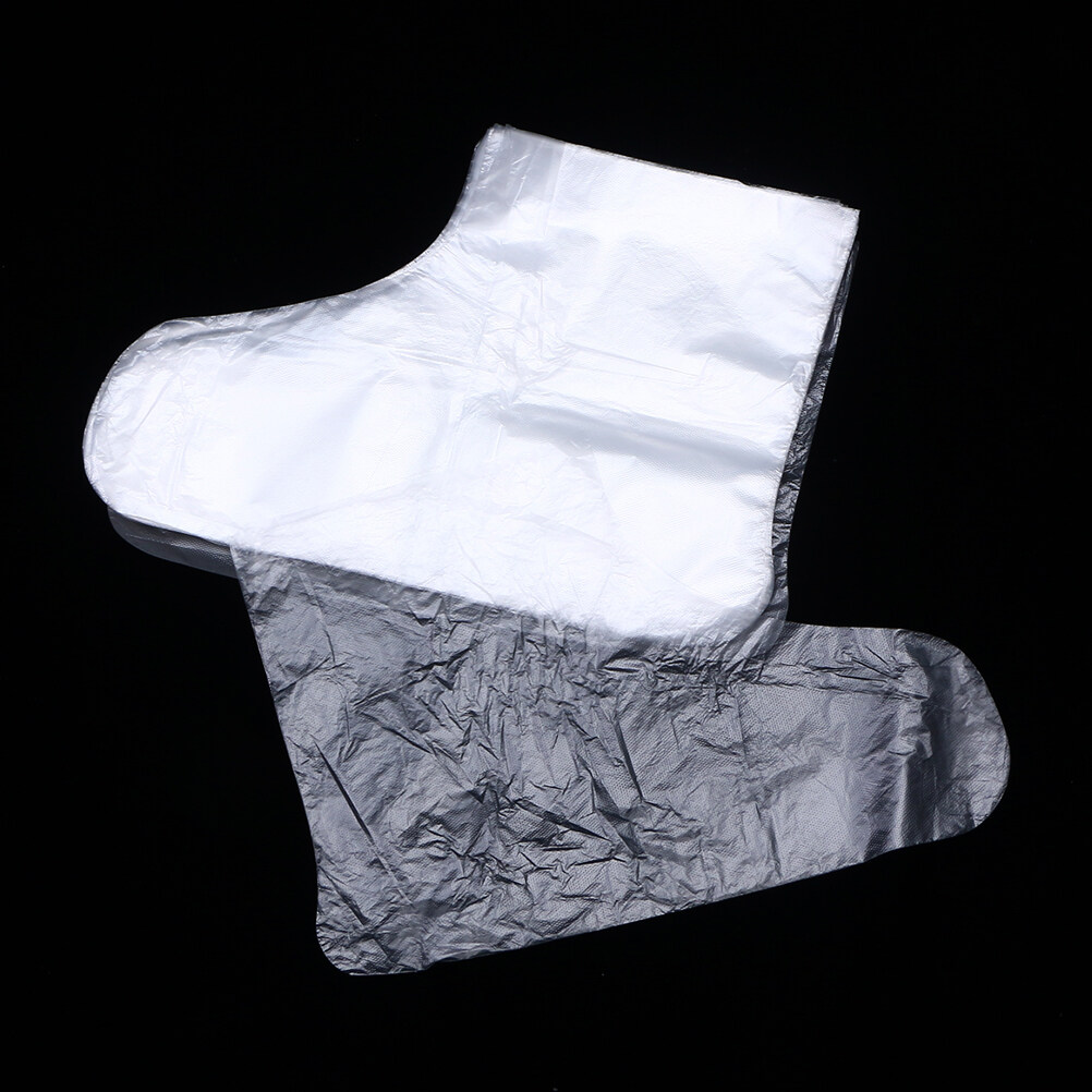 Stri 500pcs Disposable Foot Covers One-off Foot Sleeve Transparent Film ...