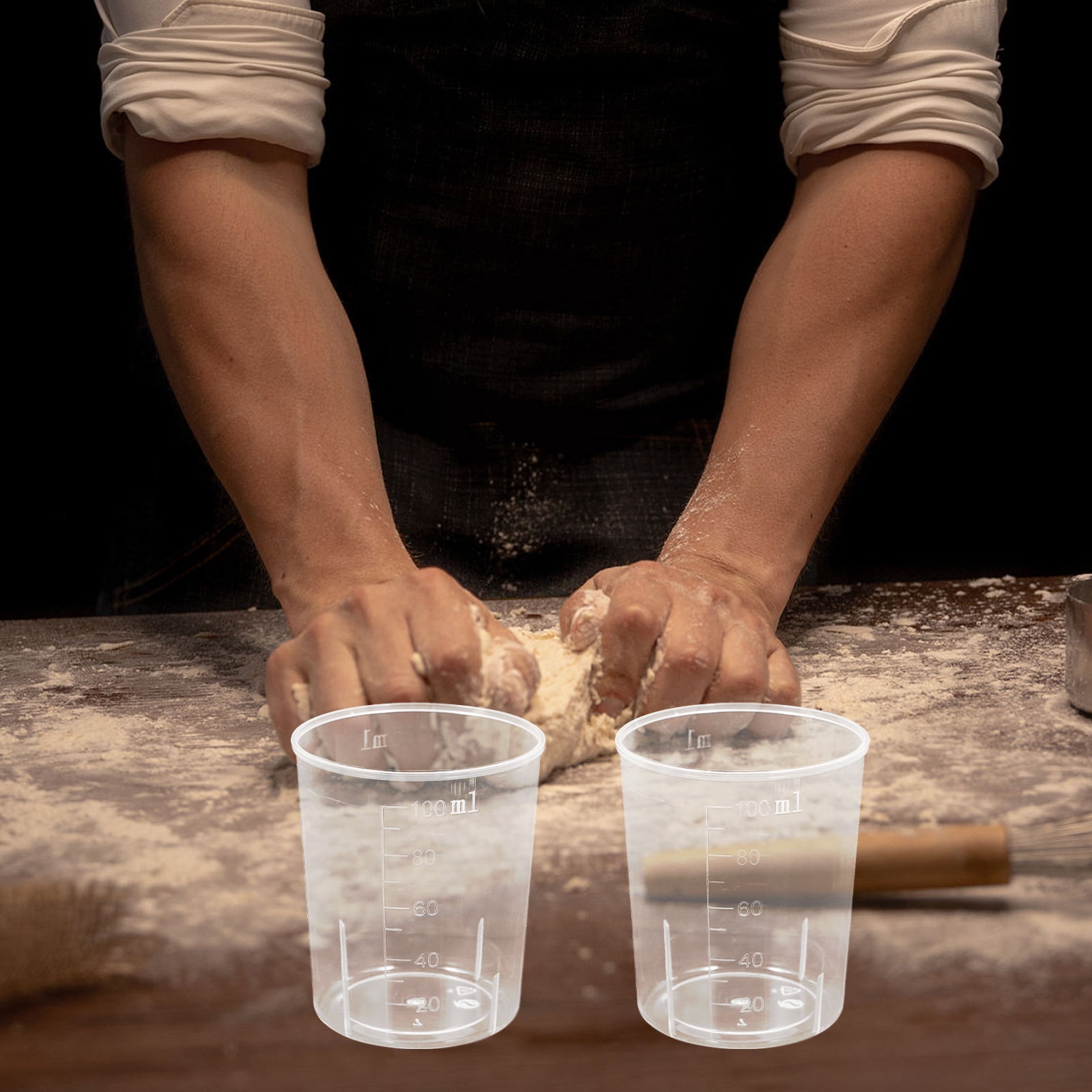 Transparent Plastic Measuring Cups with Markings for Accurate ...