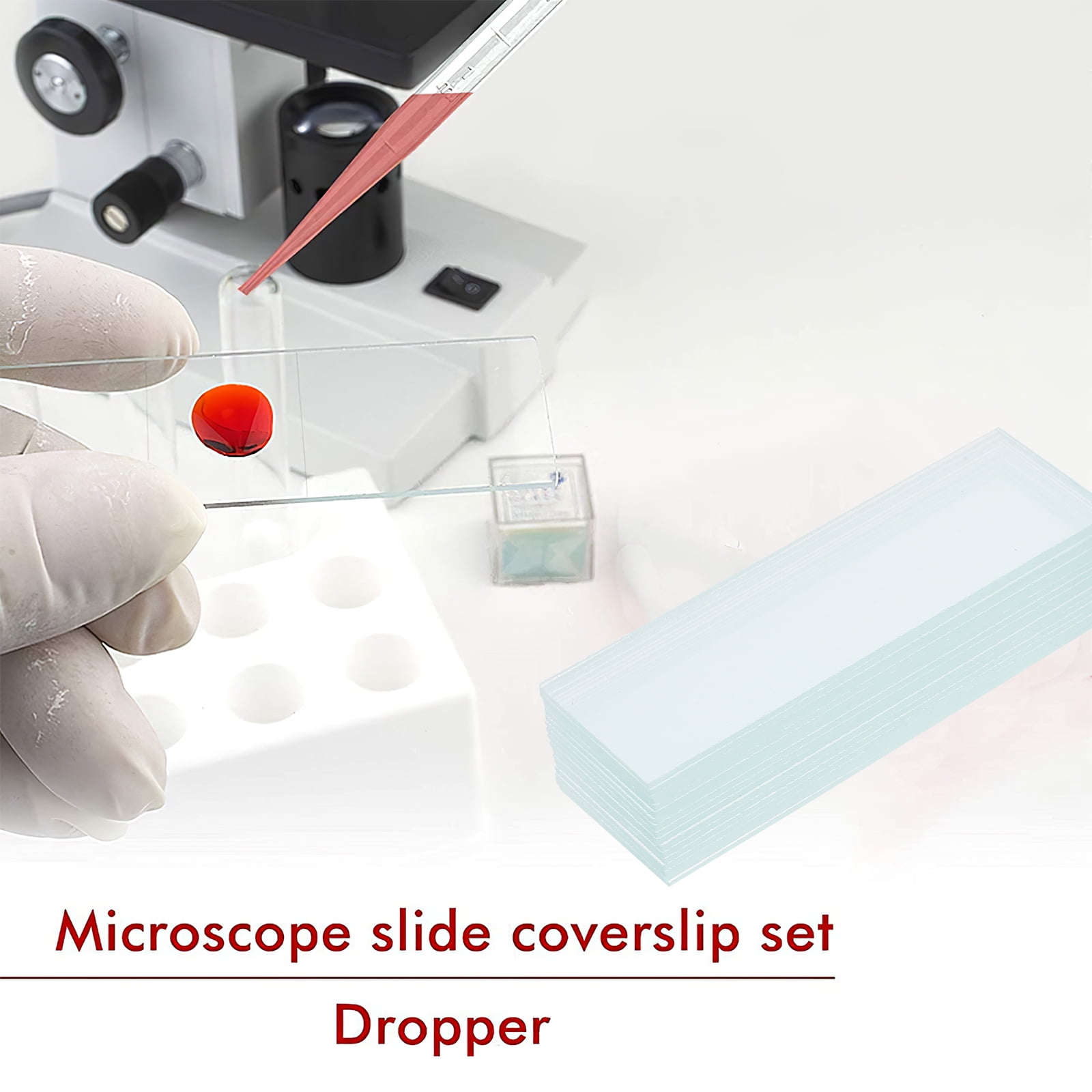 Stri 50pcs Blank Microscope Slides and 100pcs Pre Cleaned Microscope ...