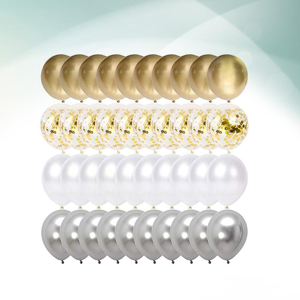 Stri 50pcs Party Balloons Decor Wedding Balloons Confetti Balloon Decor Metal Color Balloons ...