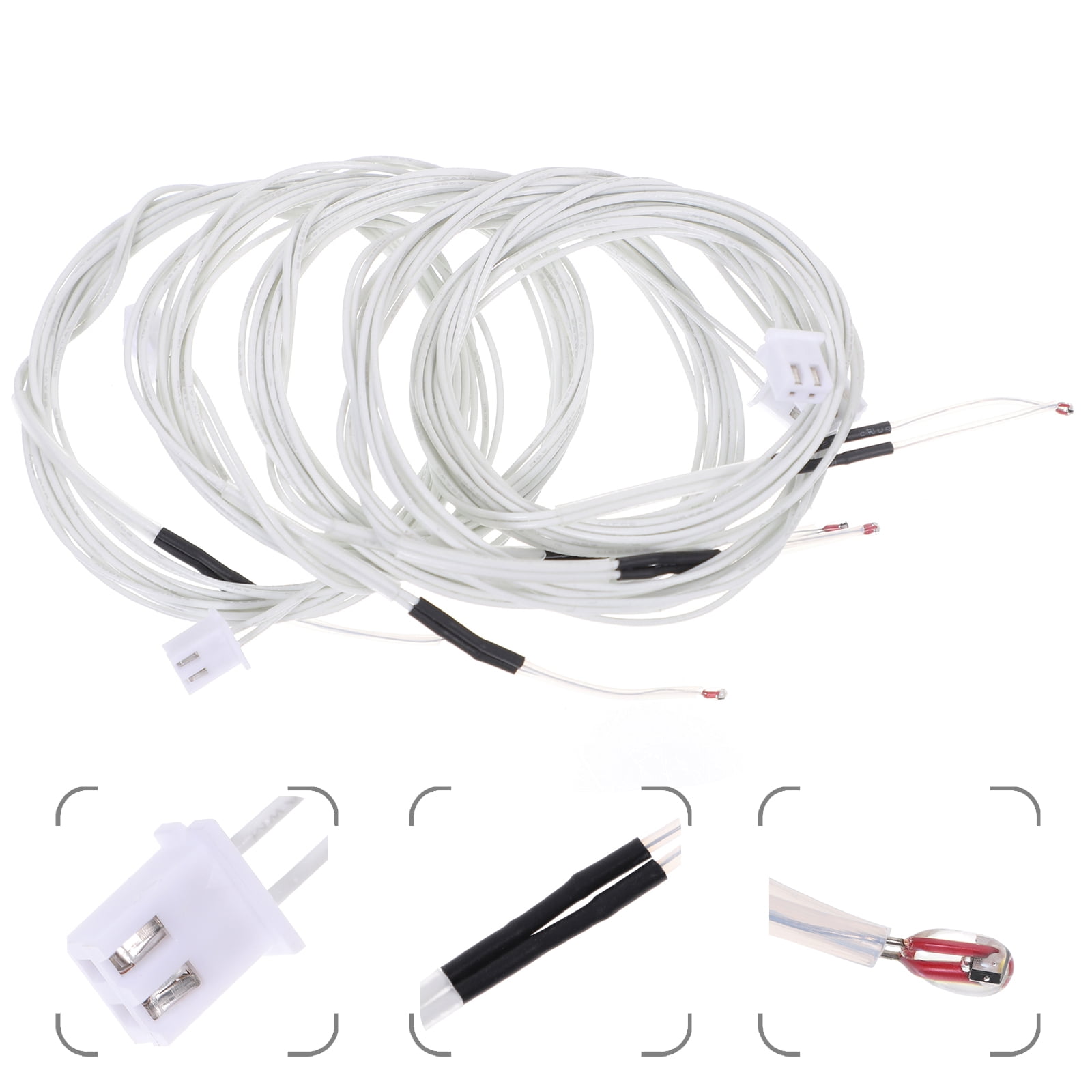 Stri 5pcs 3D Printer Thermistor 100K High Temperature Thermistor for 3D ...