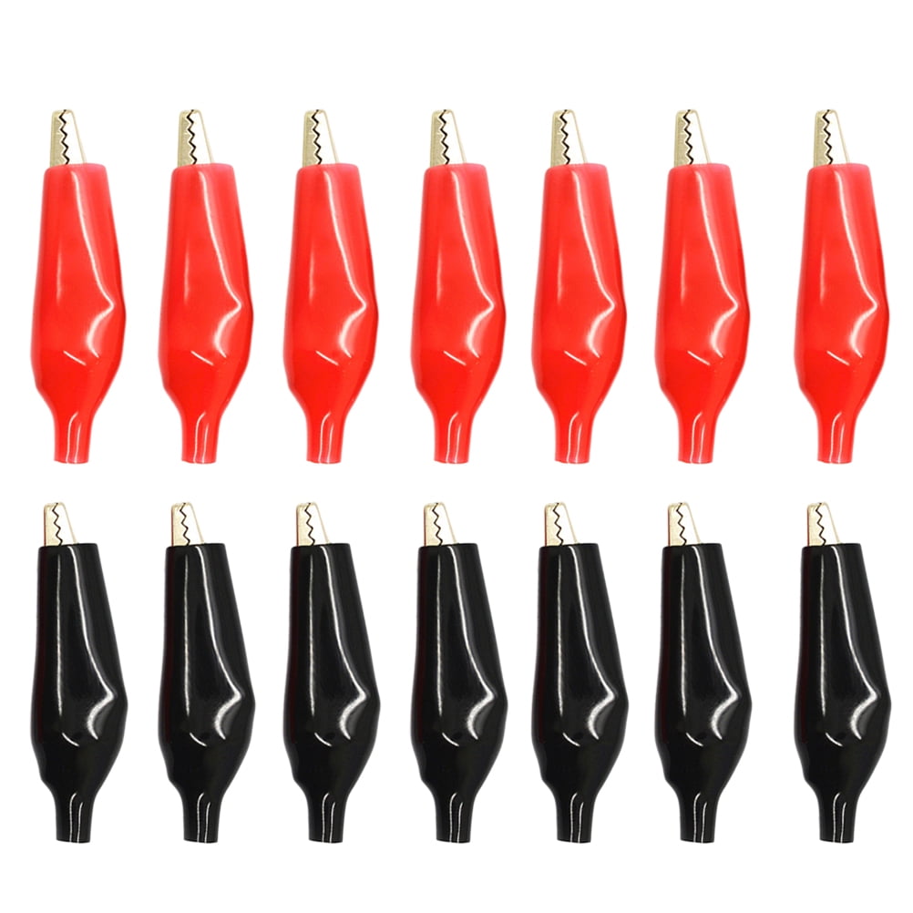 Stri 60Pcs 28mm Metal Alligator Clip Crocodile Electrical Clamp Testing ...