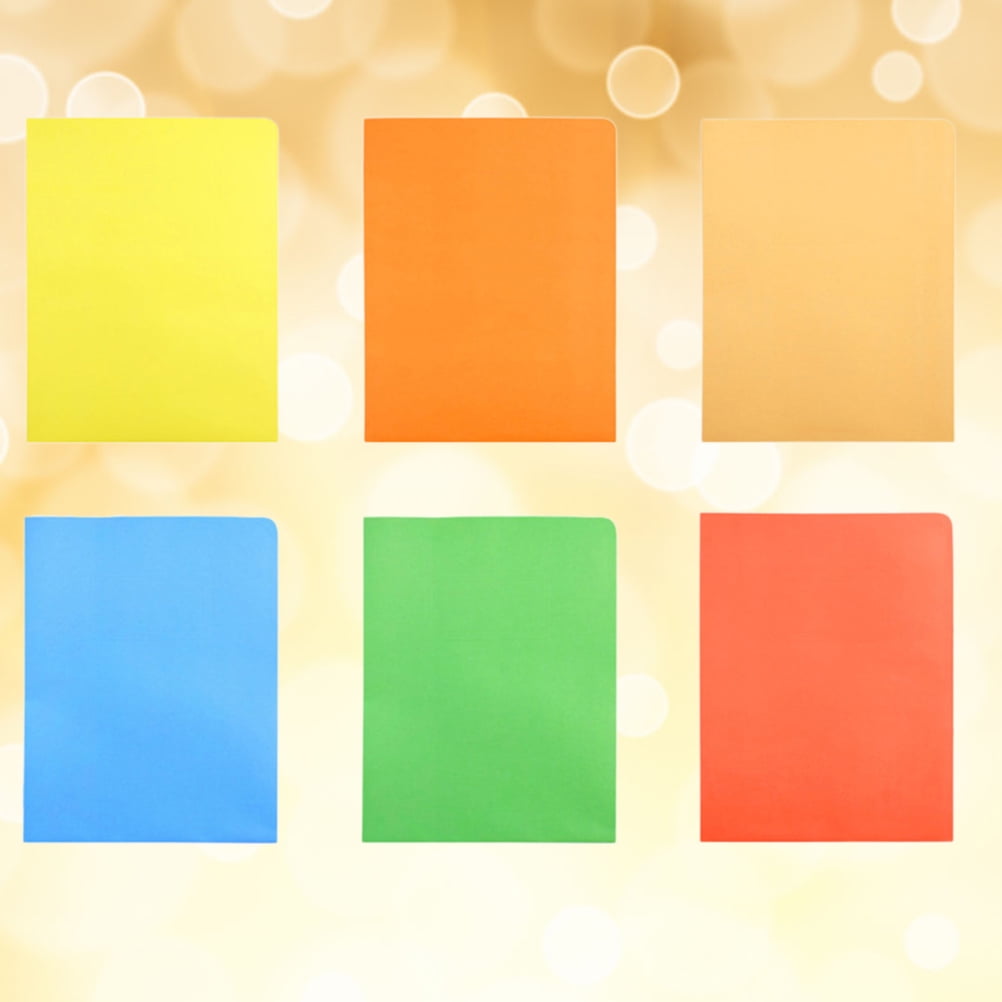 Stri 6Pcs Colorful Paper File Folder A4 2Pockets Multifunction Document ...